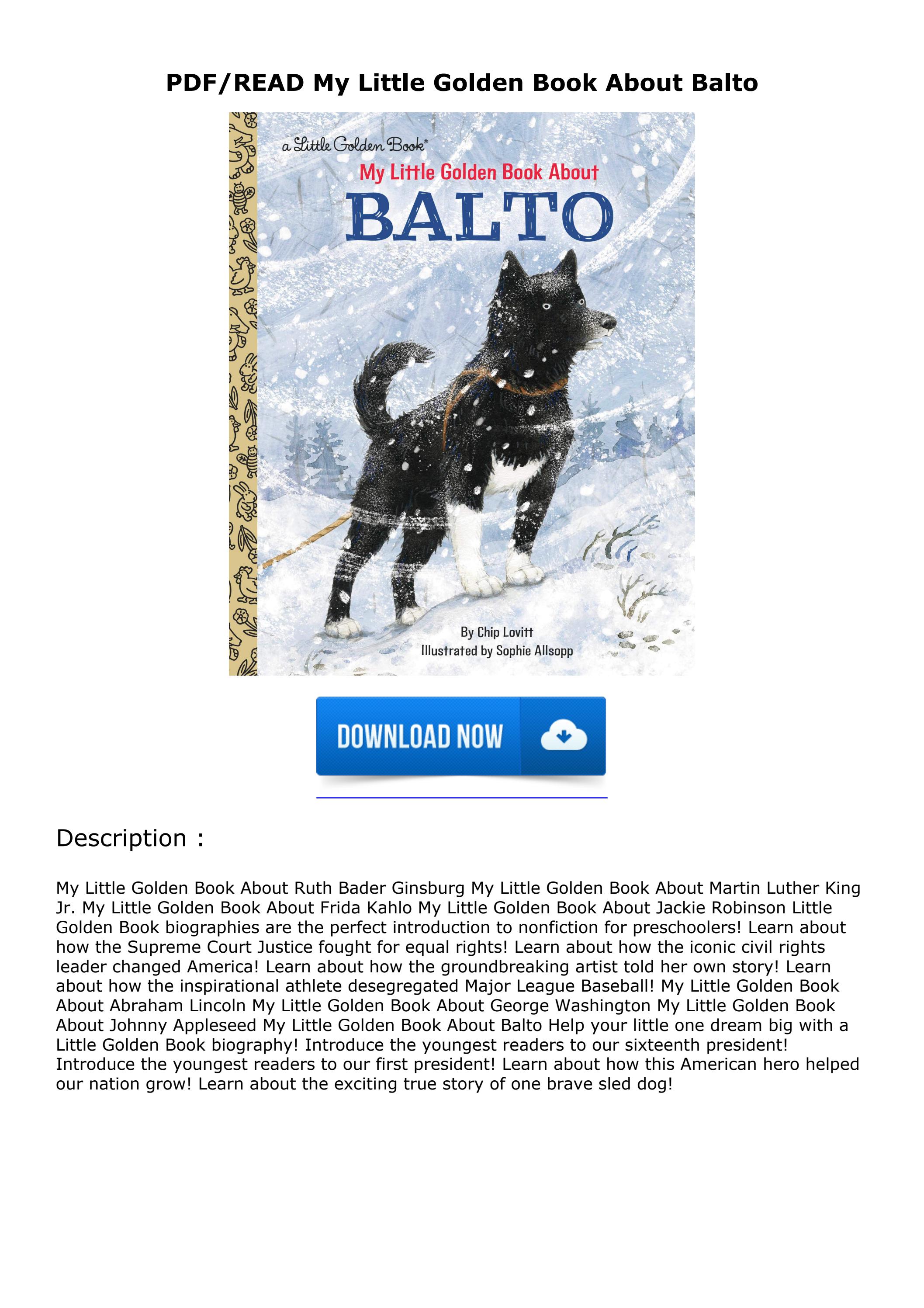 PDF/READ My Little Golden Book About Balto by natashakingase - Issuu