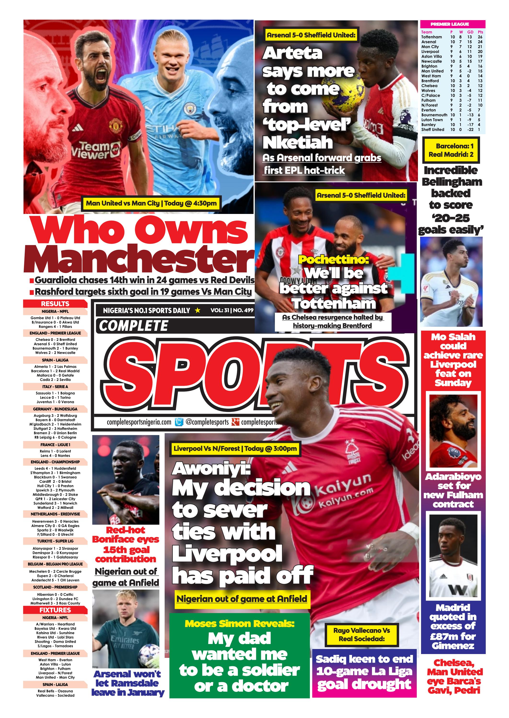 COMPLETE SPORTS - SUNDAY, OCT 29, 2023 by Complete Sports - Issuu