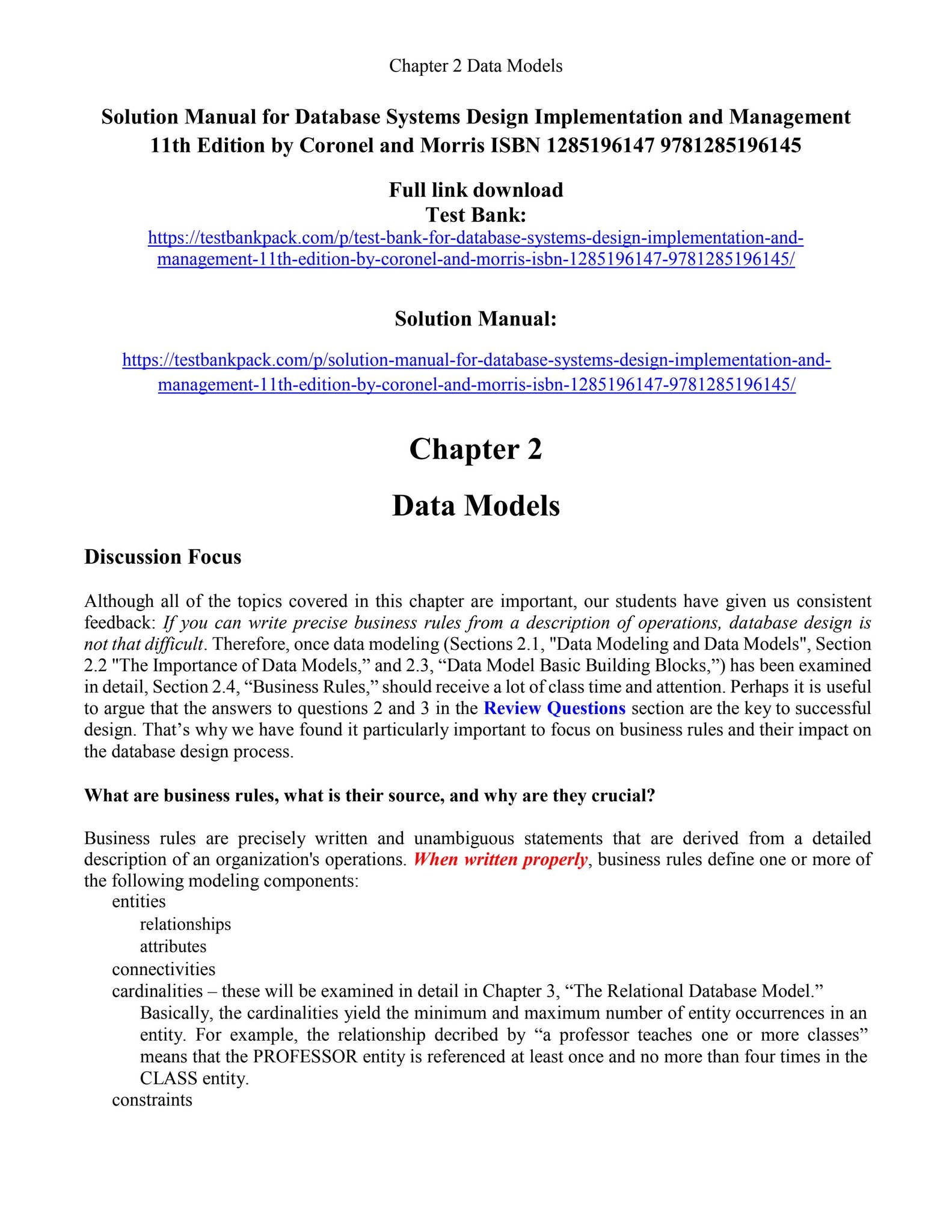 Solution Manual For Database Systems Design Implementation And