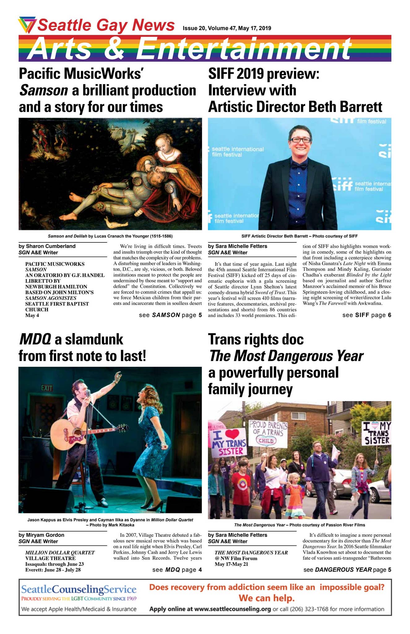 SGN May 17, 2019 - Section 2 by SGN (Seattle Gay News) Archives - Issuu