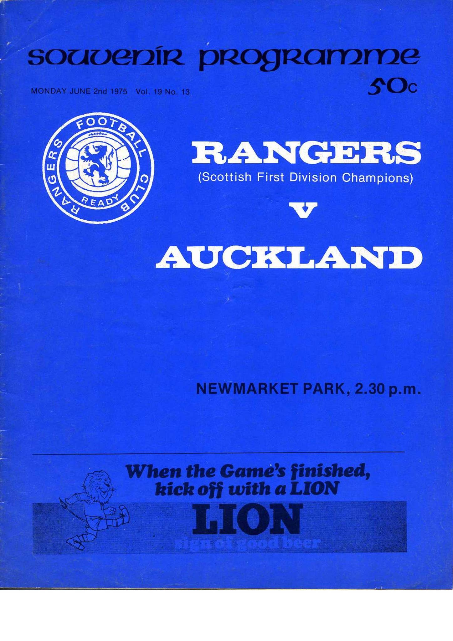 Auckland v Rangers (June 2, 1975) by Friends of Football NZ - Issuu