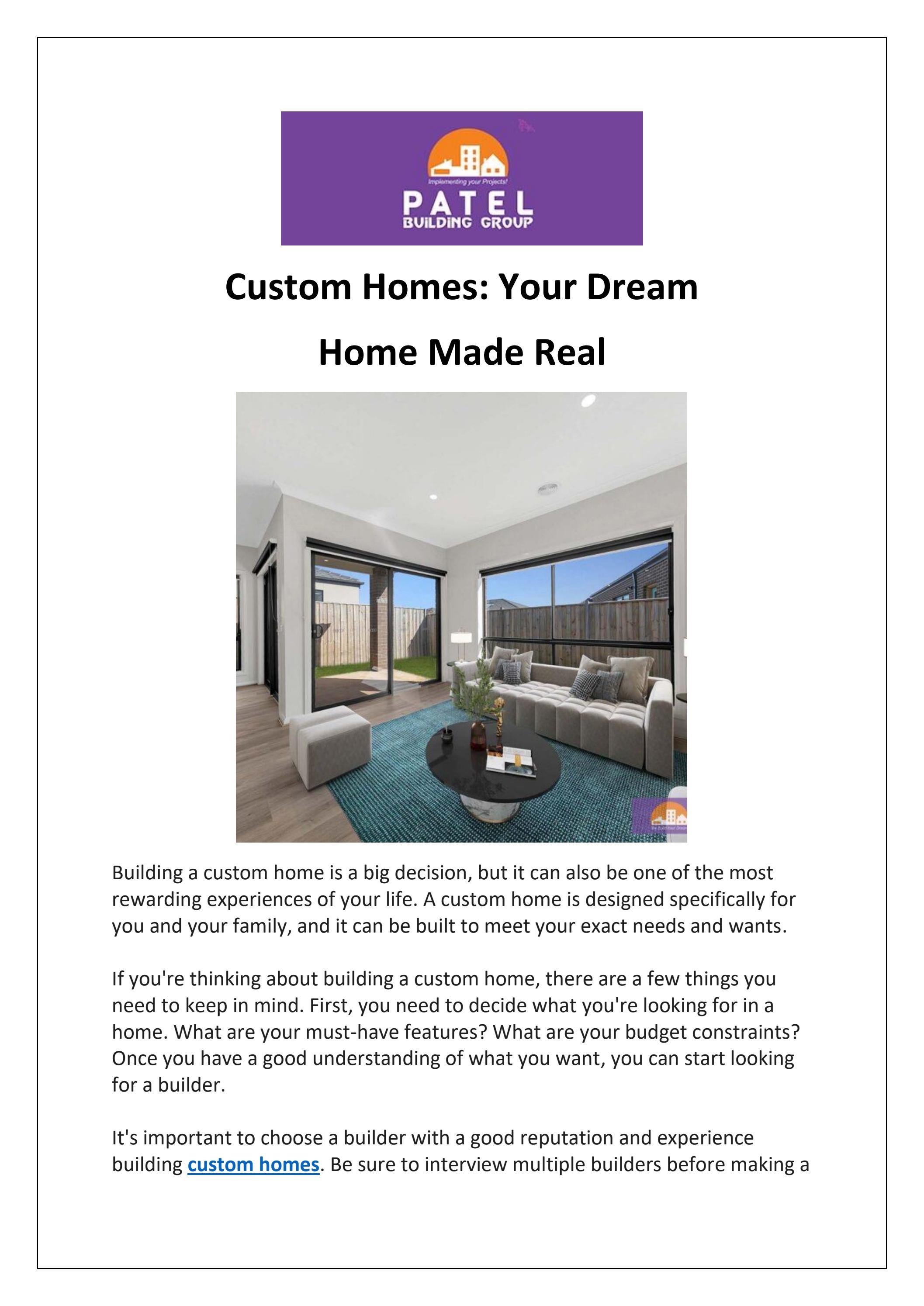 Luxury Homes by Patel Building Group: Build Your Dream Home Today by ...