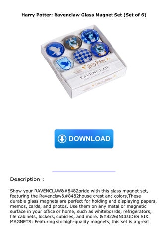 READ [PDF] Harry Potter: Ravenclaw Glass Magnet Set (Set of 6) by ...