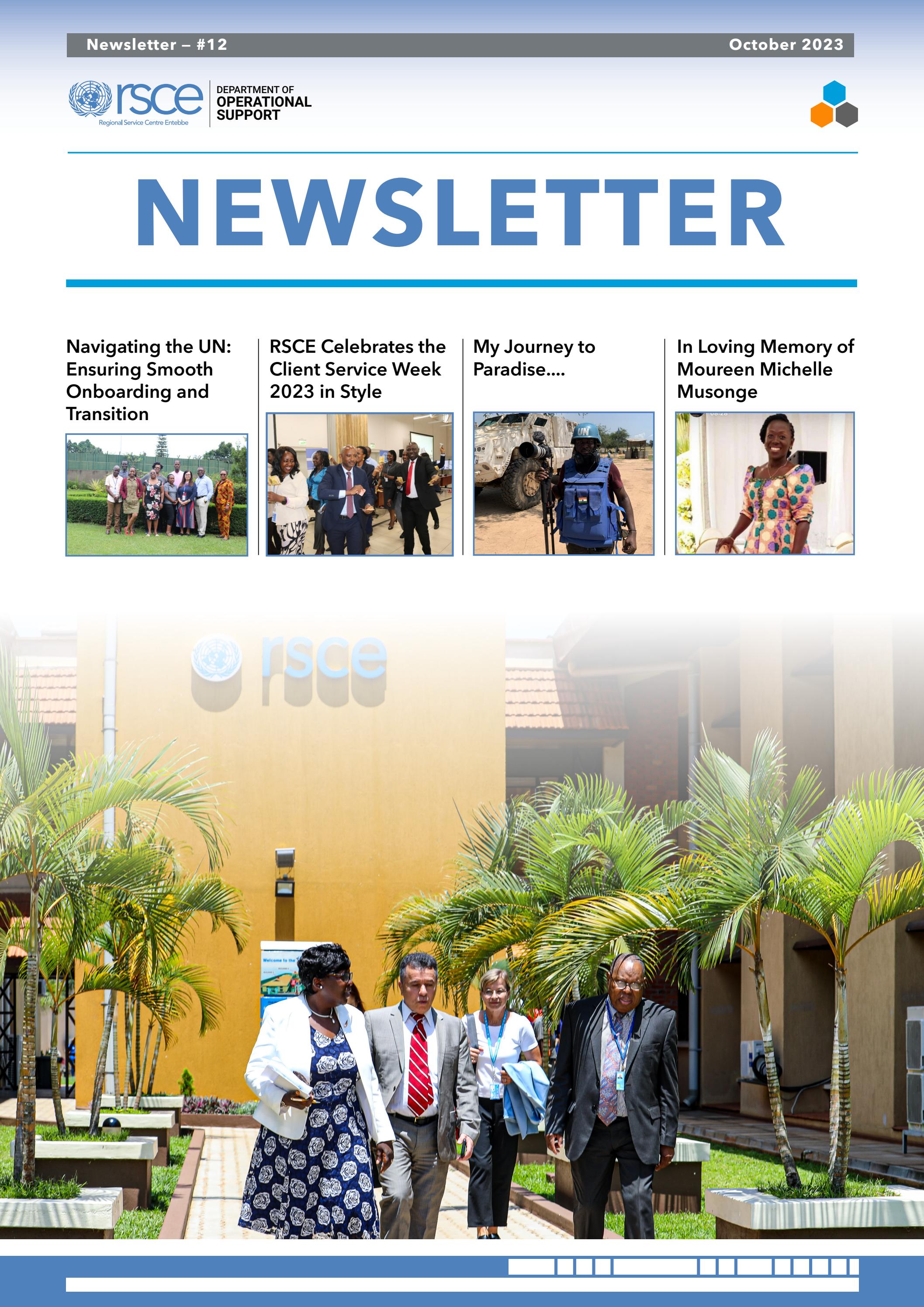 RSCE Newsletter Edition 12 by Regional Service Centre Entebbe - Issuu