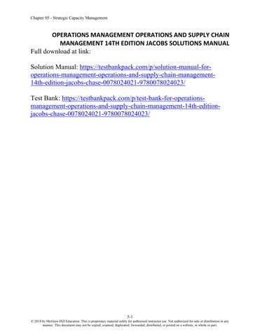 Operations management operations and supply chain management 14th ...