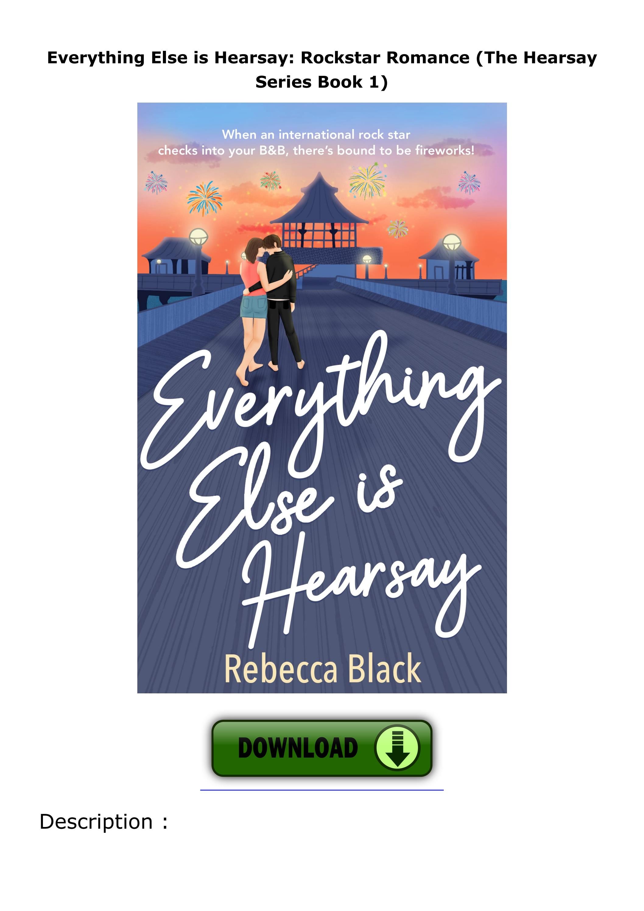 PDF/READ Everything Else is Hearsay: Rockstar Romance (The Hearsay ...