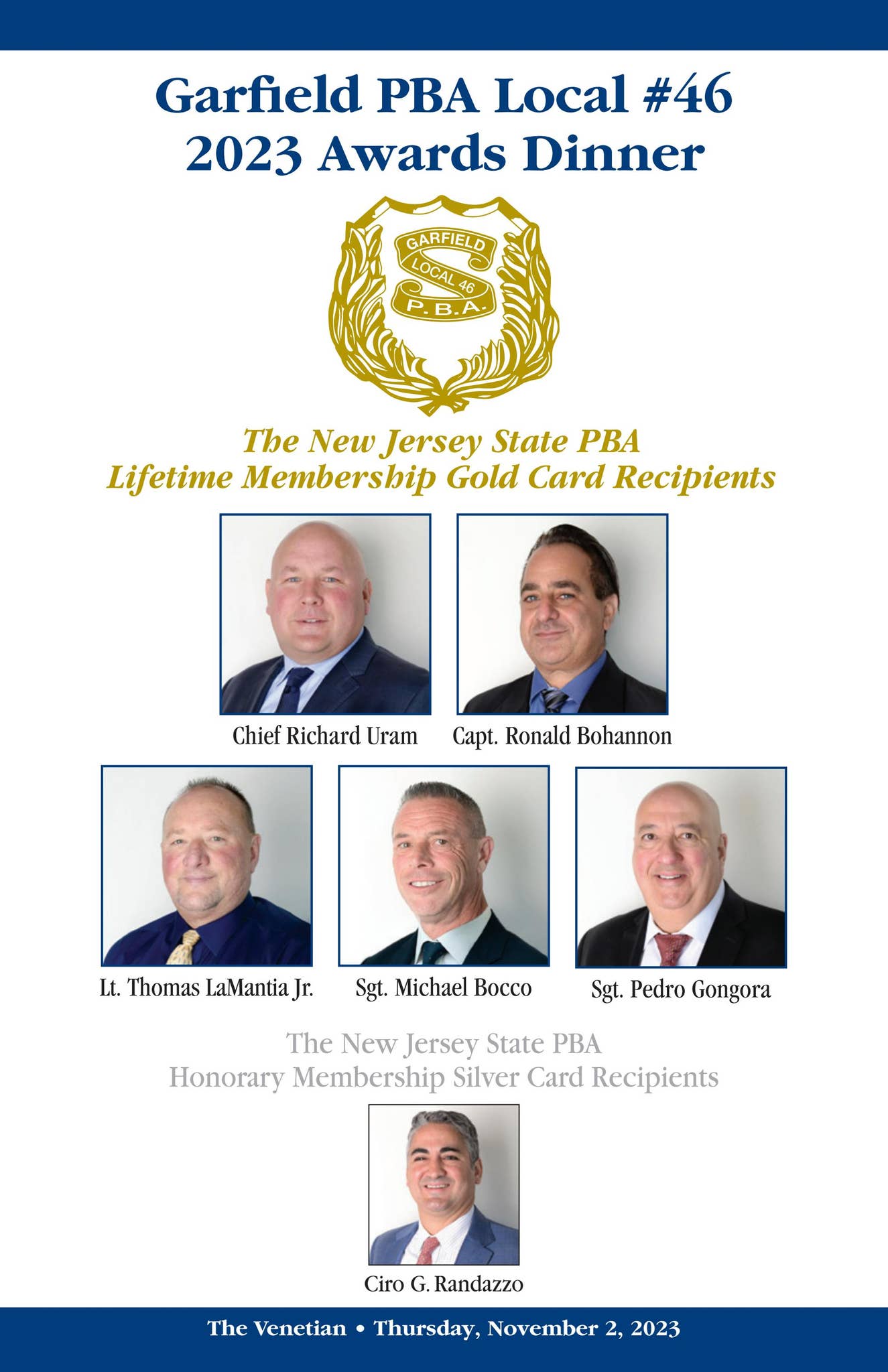 Garfield PBA Local #46 2023 Awards Dinner by HispanicAllianceOfGarfield ...