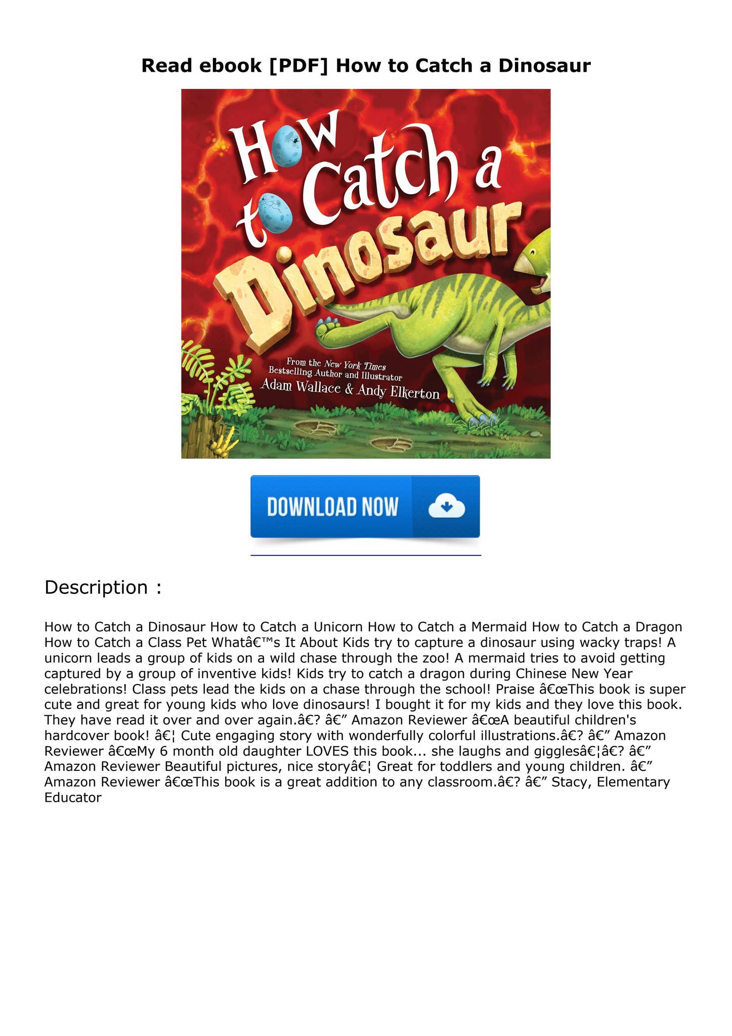 Read ebook [PDF] How to Catch a Dinosaur by rexhansenase - Issuu