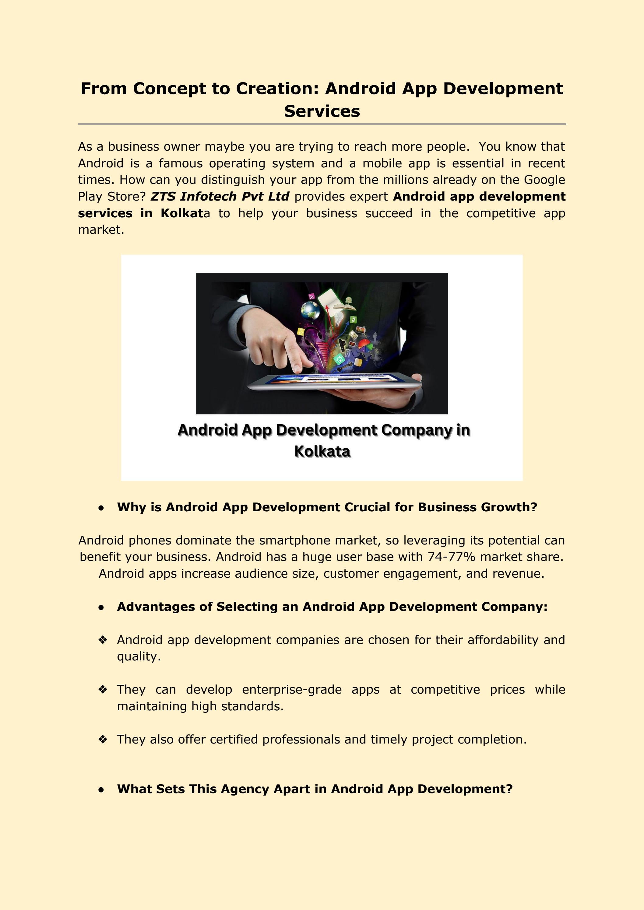 From Concept to Creation: Android App Development Services by Rishi Sen ...