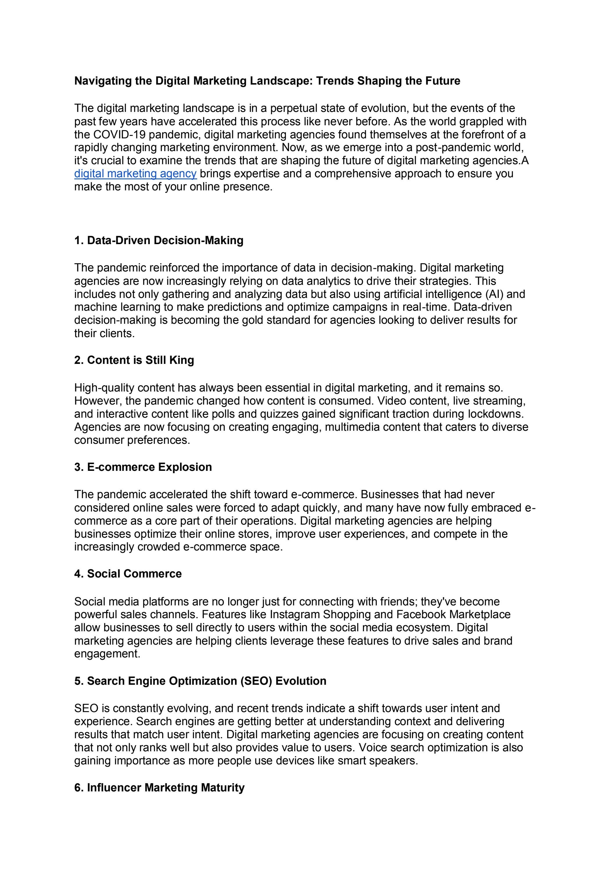 Navigating the Digital Marketing Landscape: Trends Shaping the Future ...