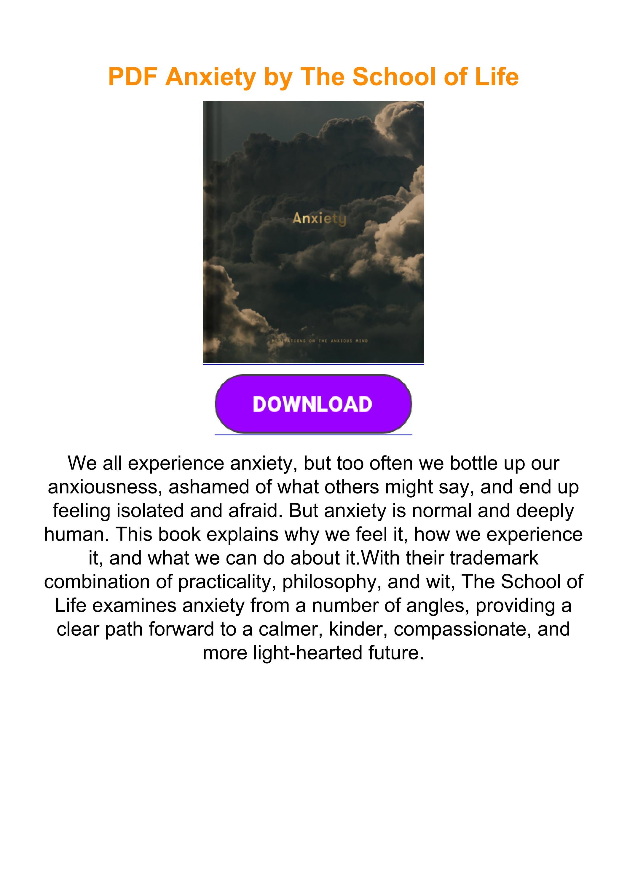 PDF Anxiety by The School of Life by aigltbh117 - Issuu