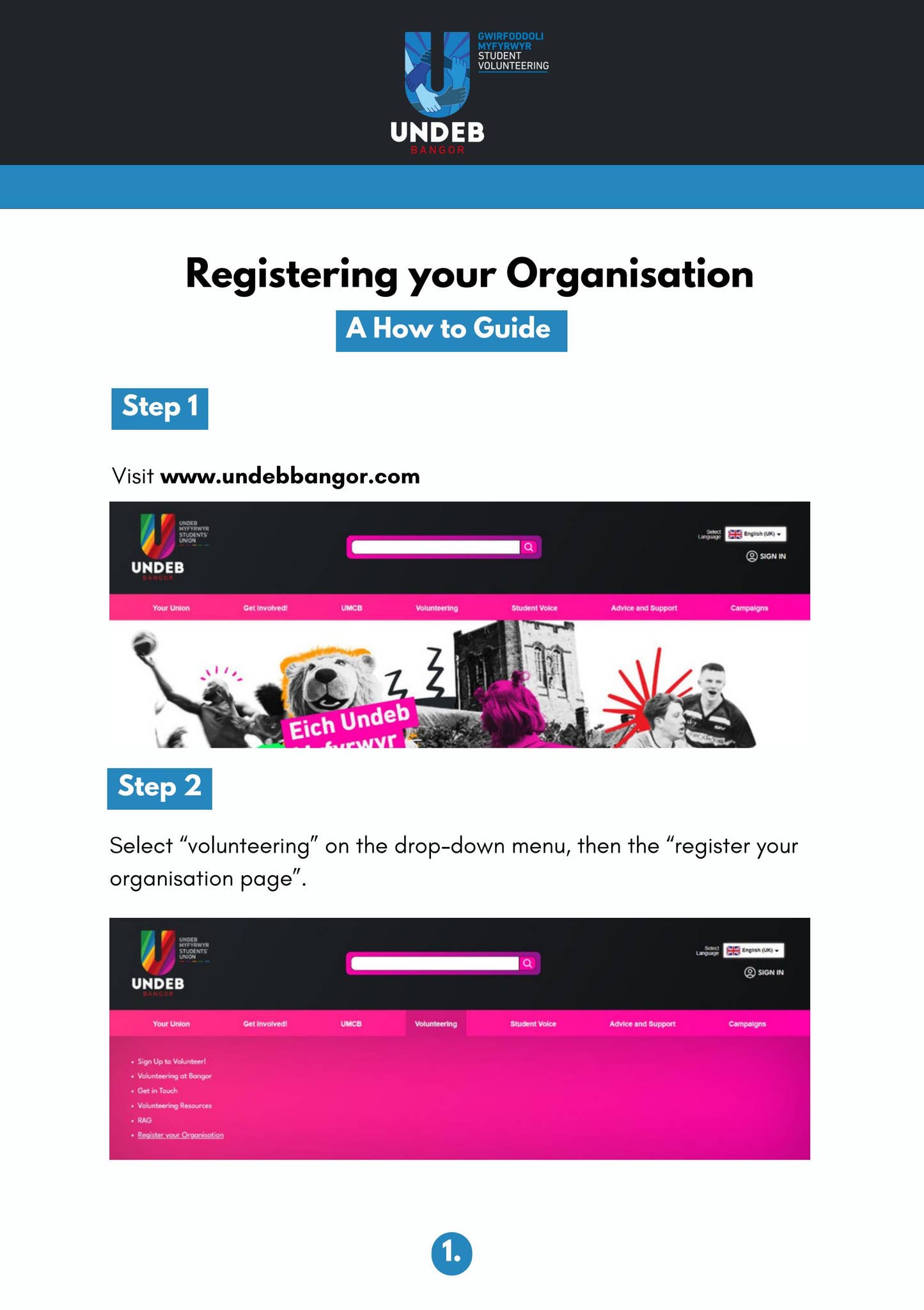 register your orginisation by Undeb Bangor - Issuu