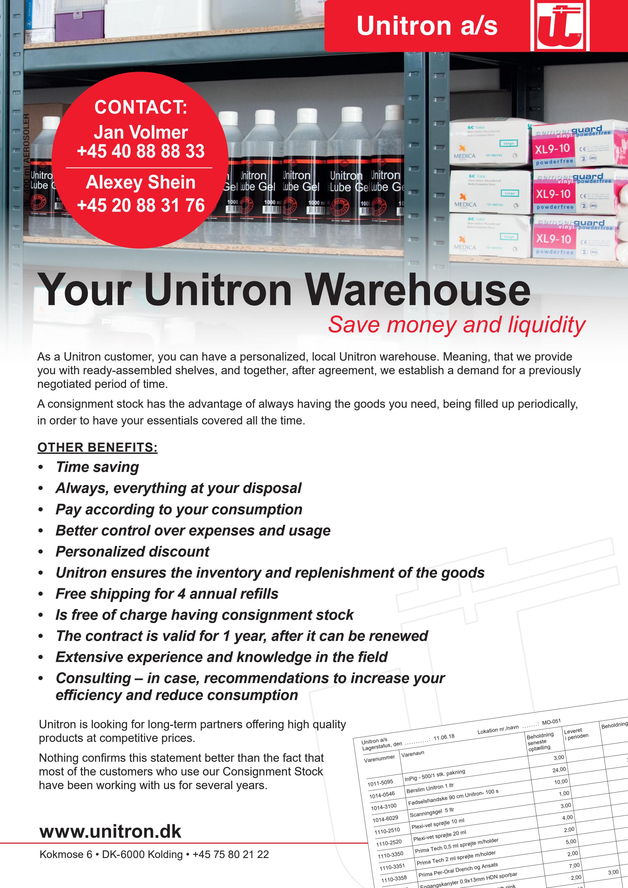 Unitron Warehouse EN by Unitron a/s - Issuu
