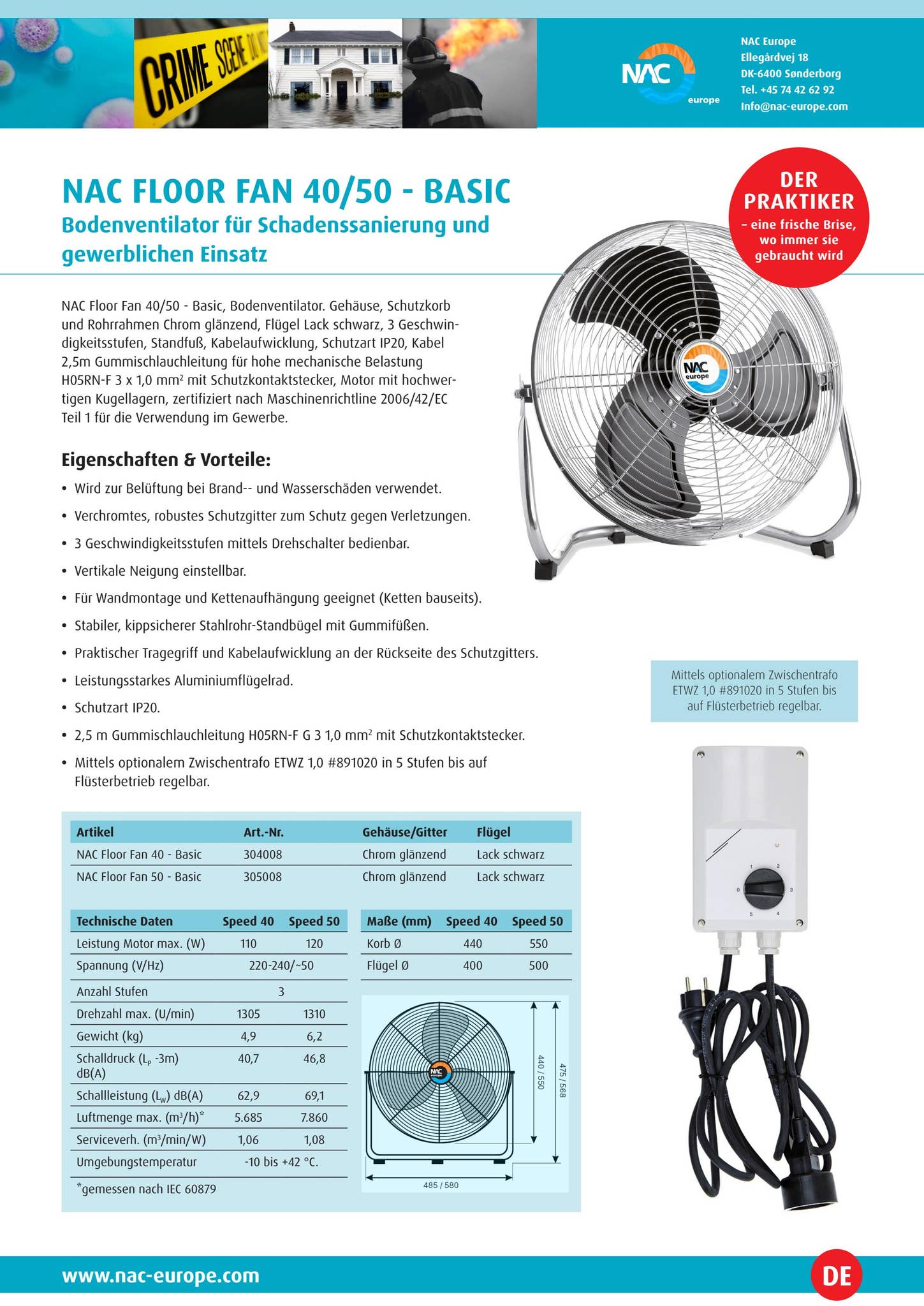 NAC Floor fan 40-50 - Basic - DE by NAC Europe - Issuu