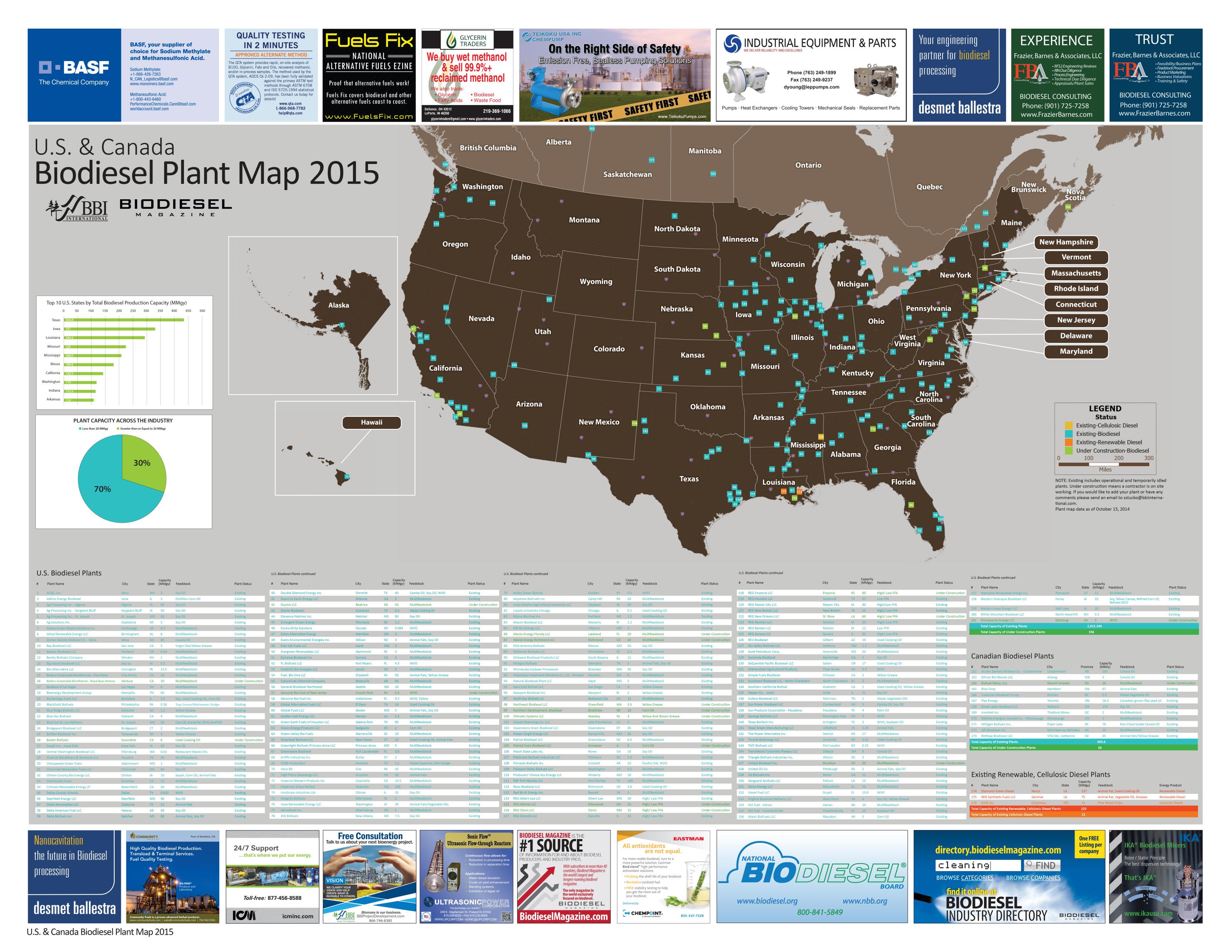 Biodiesel Plant Map 2015 by BBI International - Issuu
