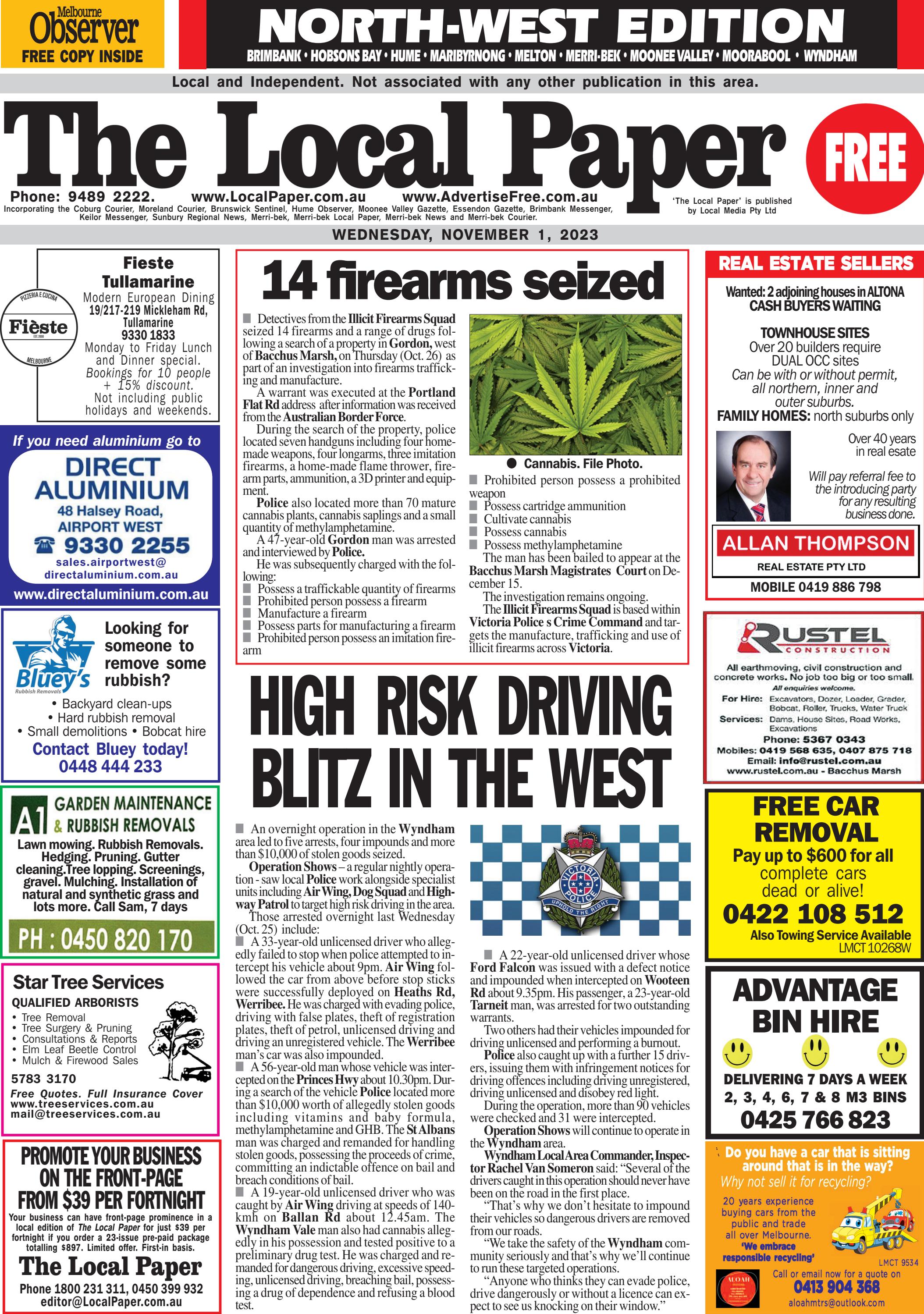 The Local Paper. North-West Edition. Wed., Nov. 1, 2023 by Ash Long - Issuu
