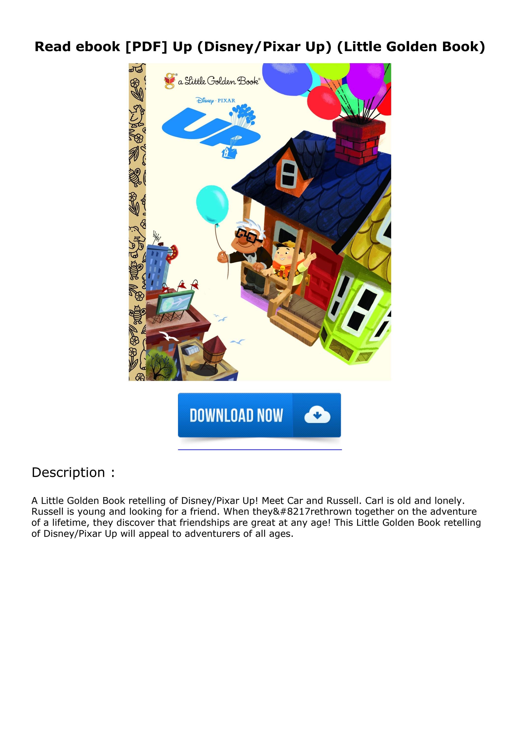Read ebook [PDF] Up (Disney/Pixar Up) (Little Golden Book) by ...
