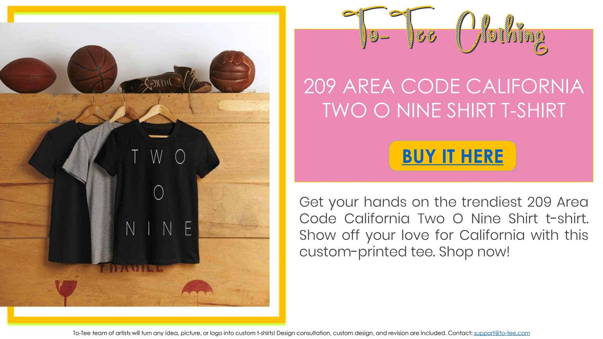 209 Area Code California Two O Nine Shirt t-shirt by To-Tee Clothing ...