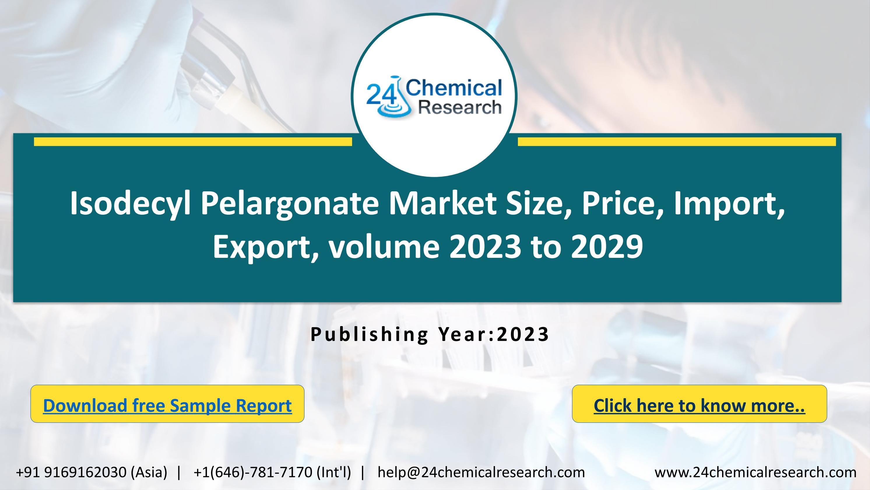 Isodecyl Pelargonate Market, Global Outlook and Forecast 2023-2029 by ...