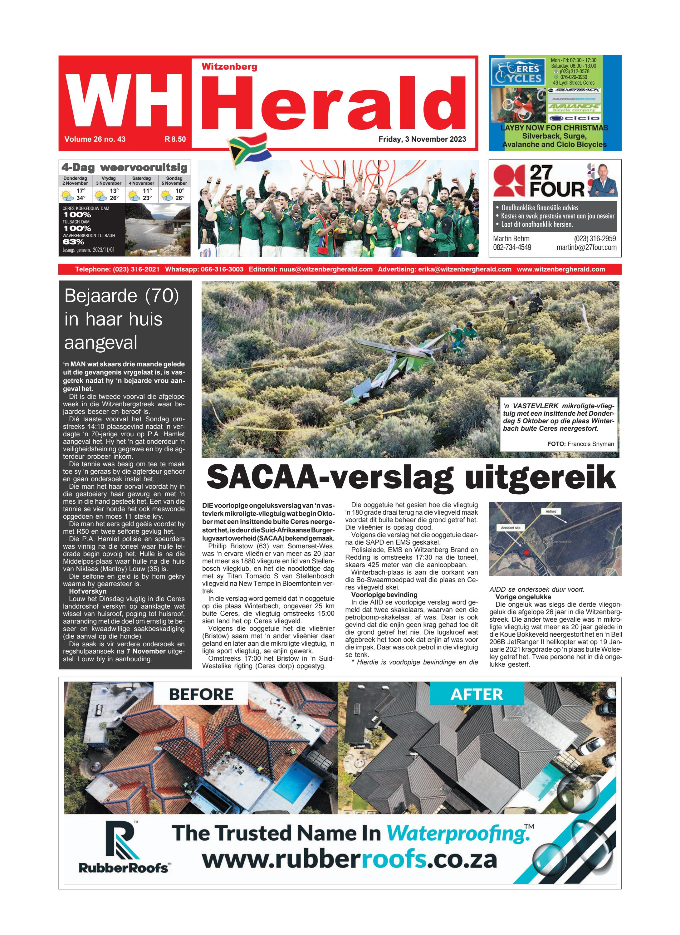 Witzenberg Herald Vol.26 no.43 (Online Weergawe) by Witzenberg Herald ...