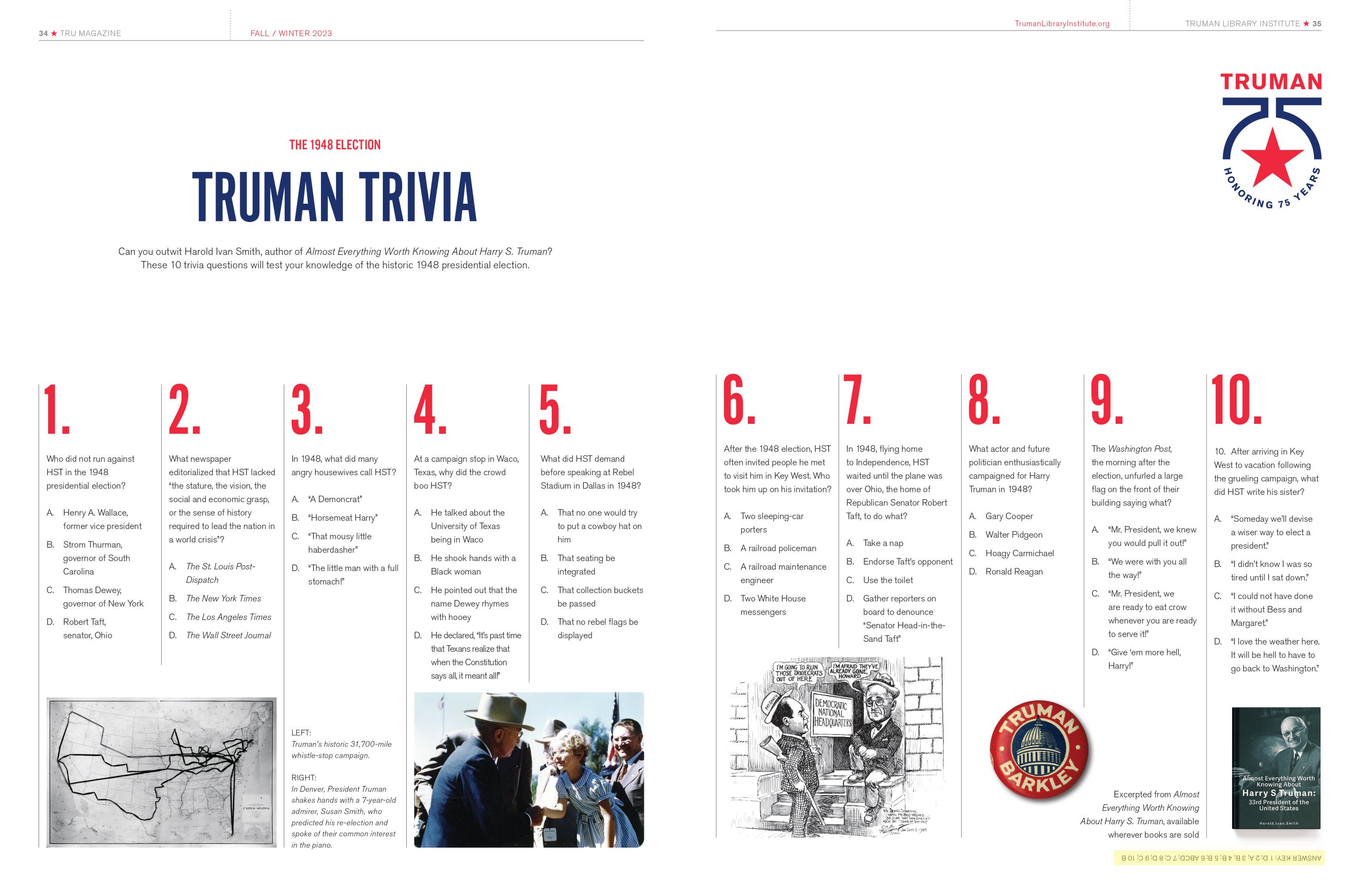 Truman Trivia: The 1948 Election by Truman Library Institute - Issuu