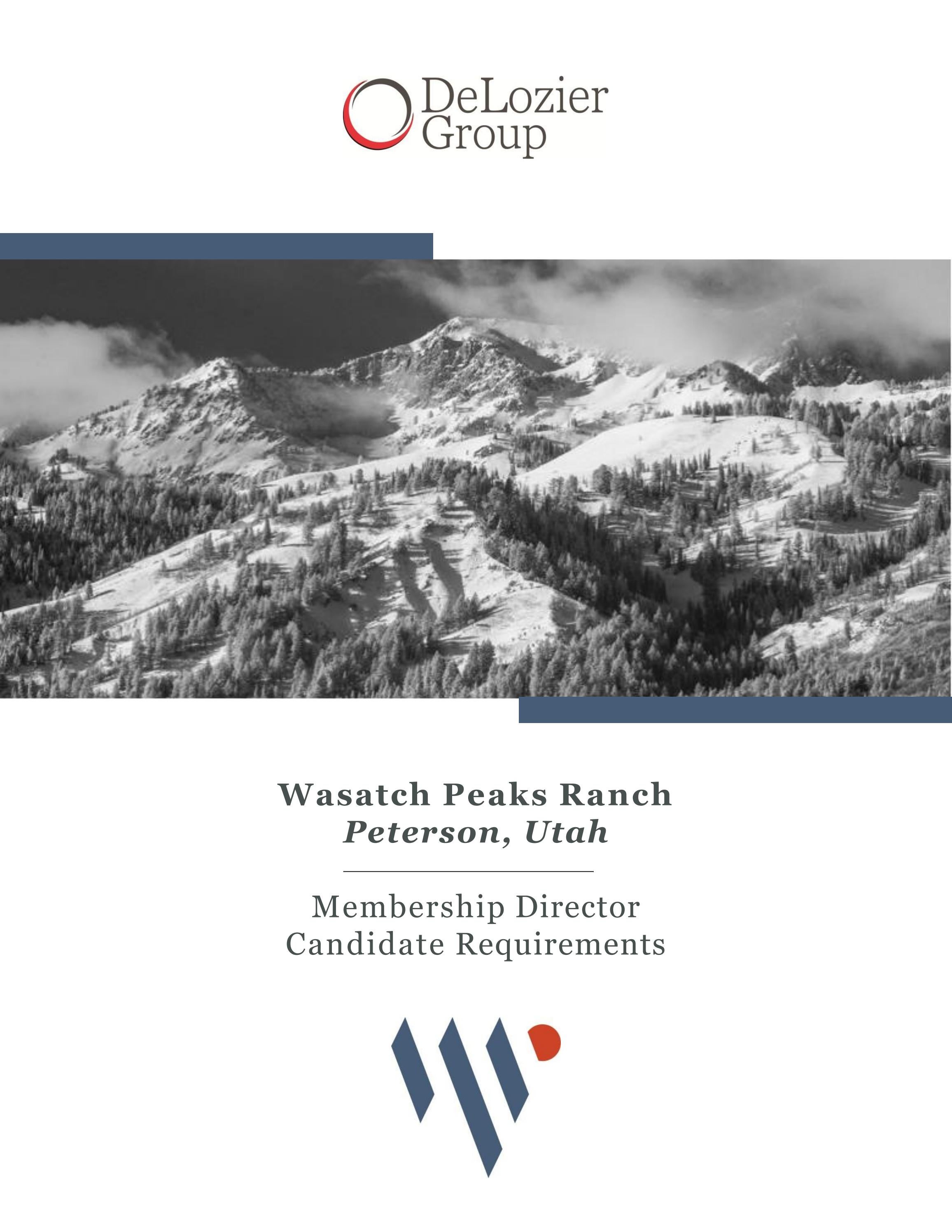 Wasatch Peaks Ranch- Membership Director by thedeloziergroup.com - Issuu