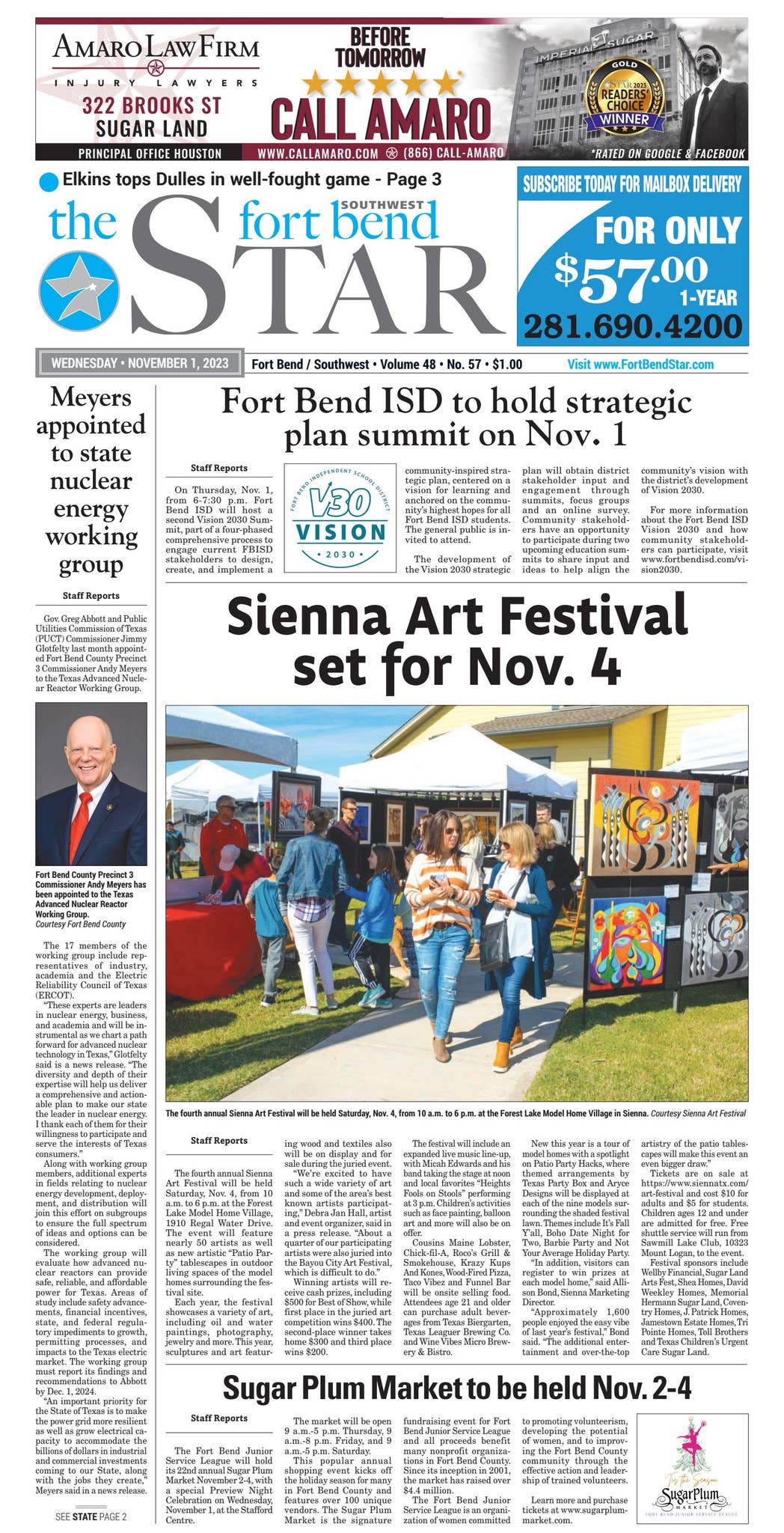 The 11-01-23 Edition of The Fort Bend Star by Street Media - Issuu