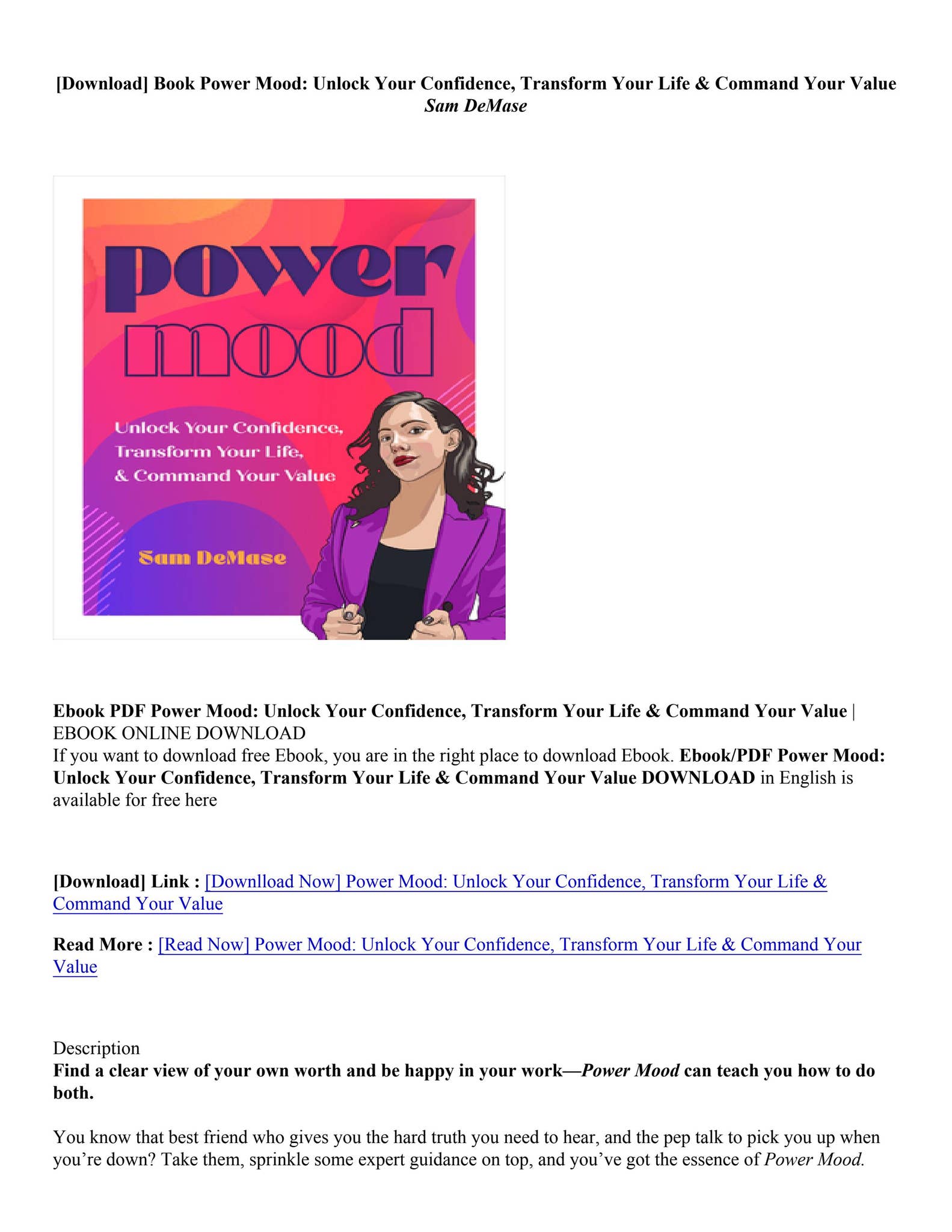 [PDF] Download Power Mood: Unlock Your Confidence, Transform Your Life ...