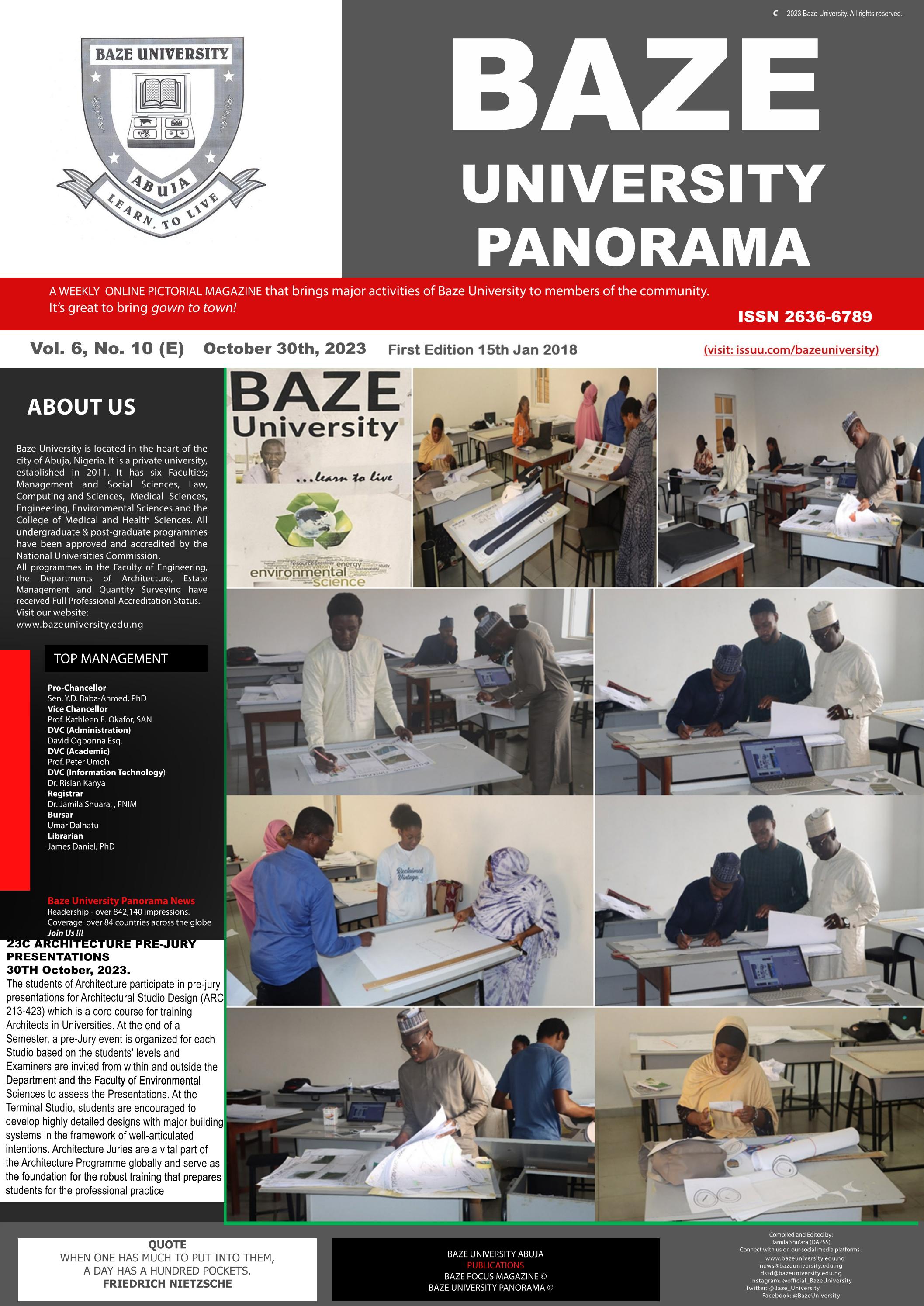 BAZE UNIVERSITY PANORAMA NEWS (30th October 2023) by Baze University ...