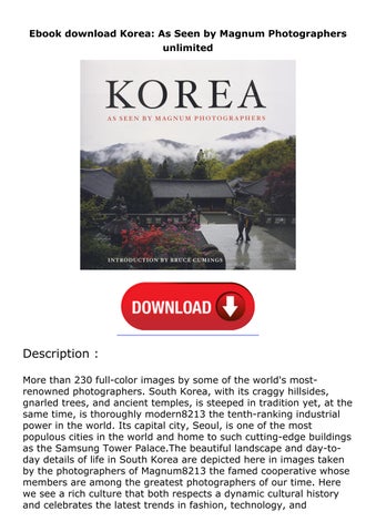 Ebook download Korea: As Seen by Magnum Photographers unlimited by ...