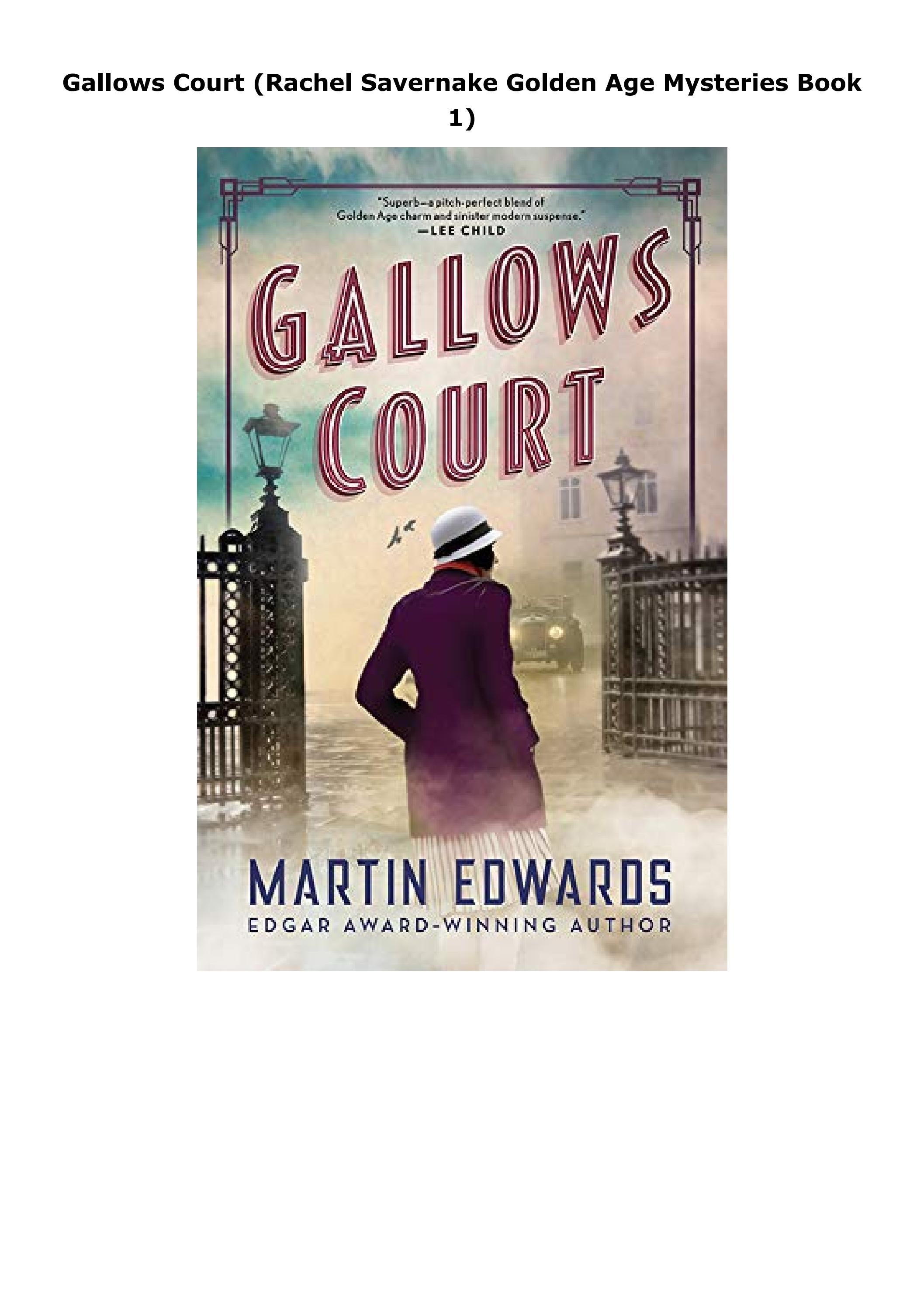 [PDF] DOWNLOAD Gallows Court (Rachel Savernake Golden Age Mysteries ...