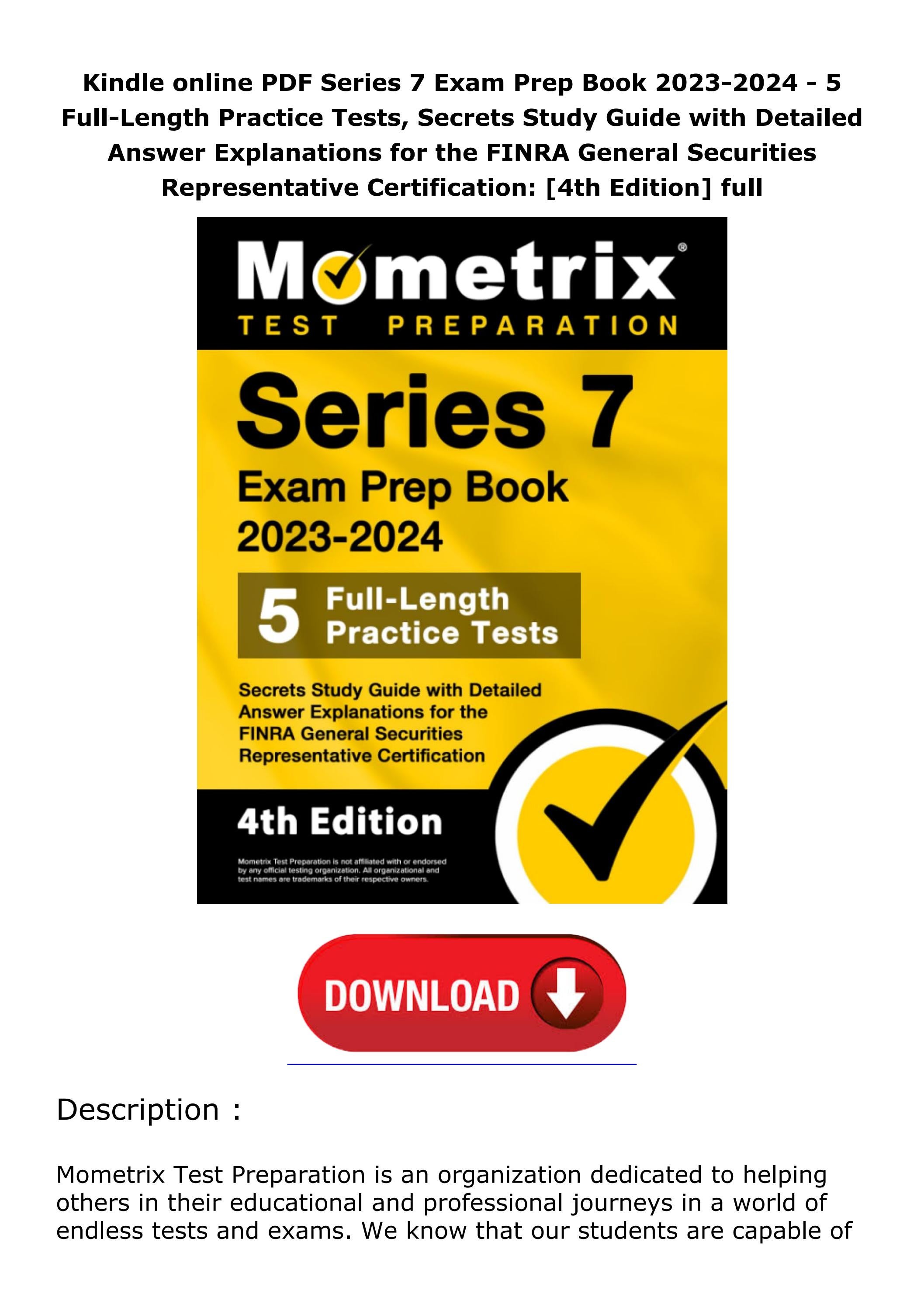 Kindle online PDF Series 7 Exam Prep Book 2023-2024 - 5 Full-Length ...