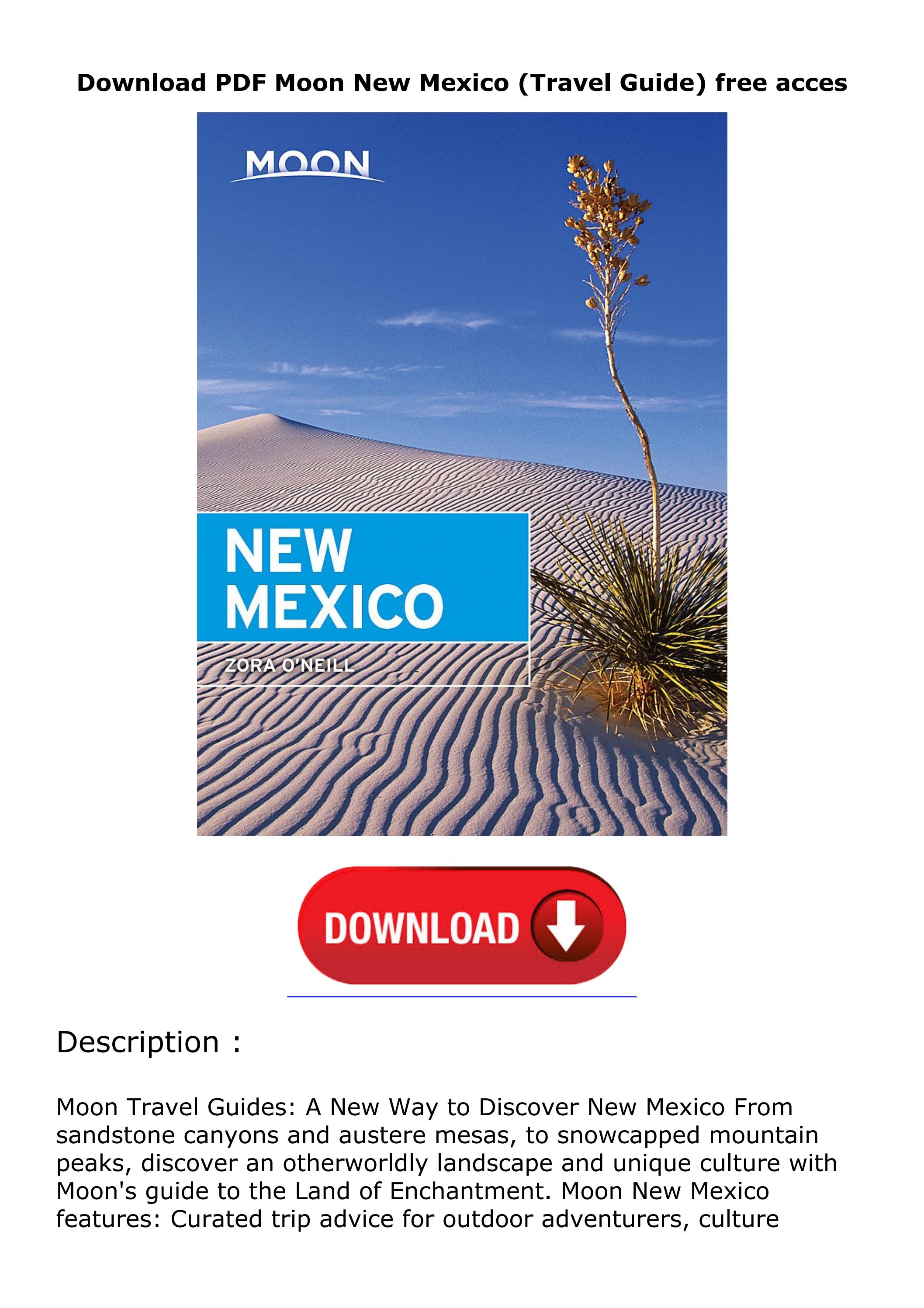Download PDF Moon New Mexico (Travel Guide) free acces by ...