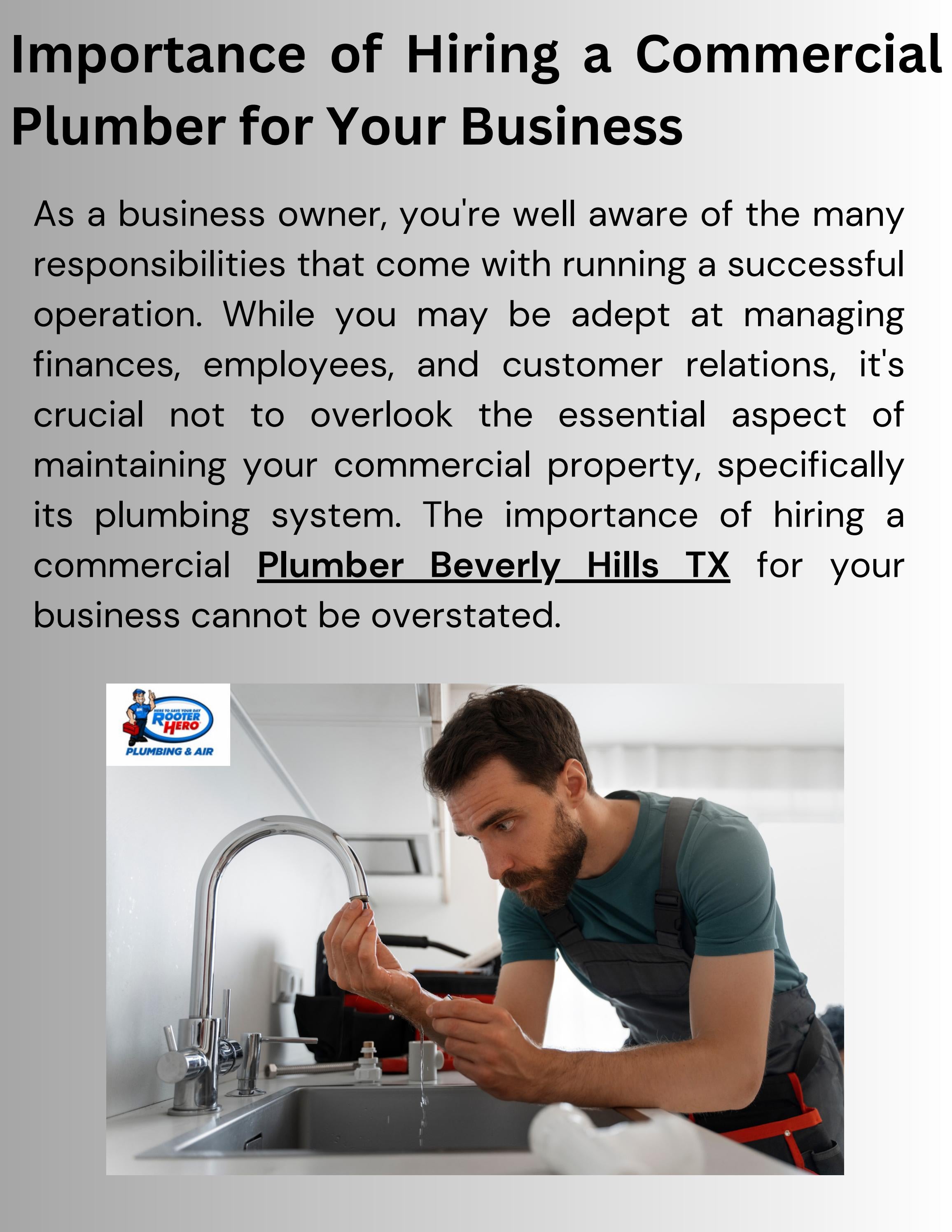 Reliable Plumber in Beverly Hills TX by Mr. Rooter Plumbing of Waco - Issuu