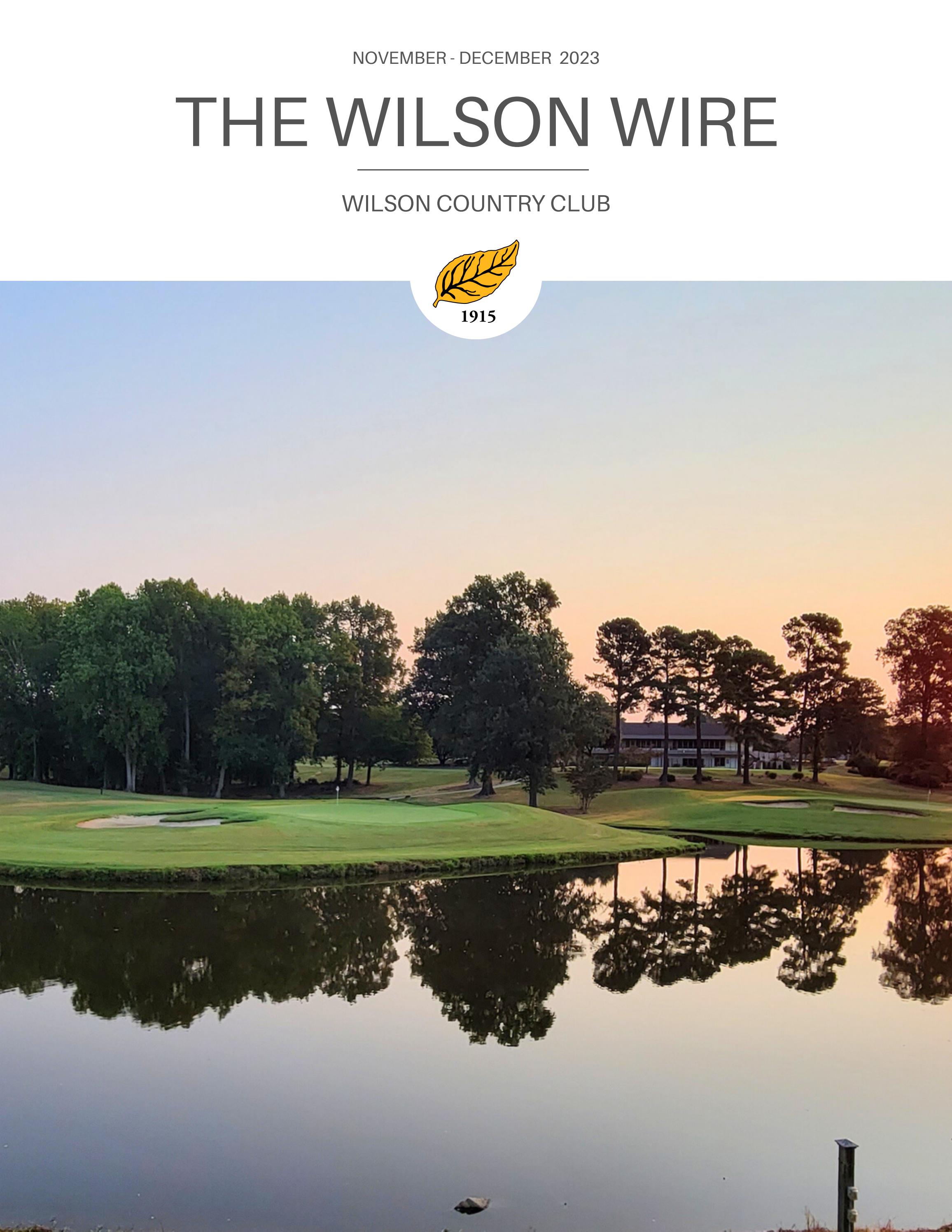 WCC 2023 November/December Newsletter by McConnell Golf - Issuu