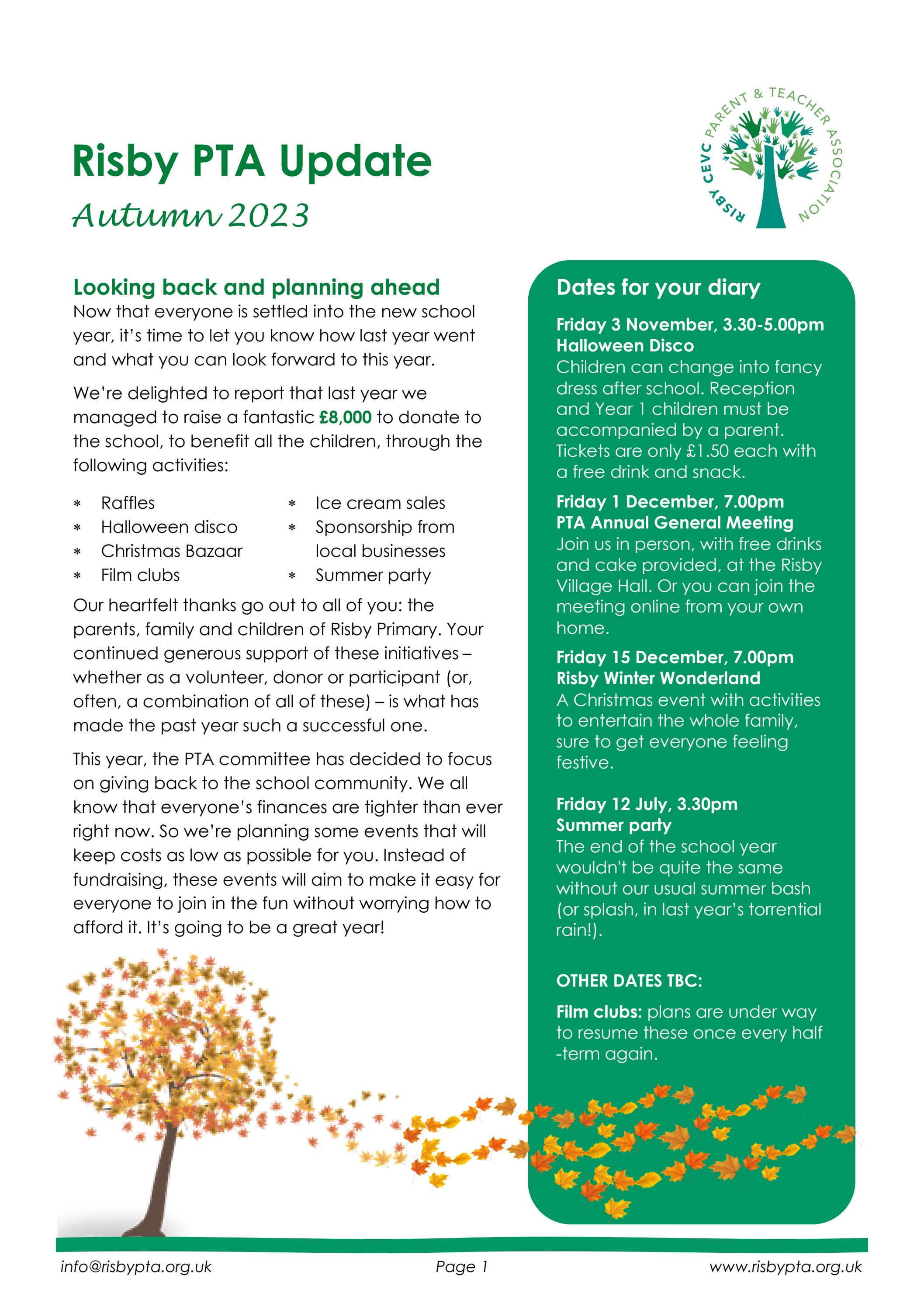 Risby PTA Update November 2023 by risbypta - Issuu