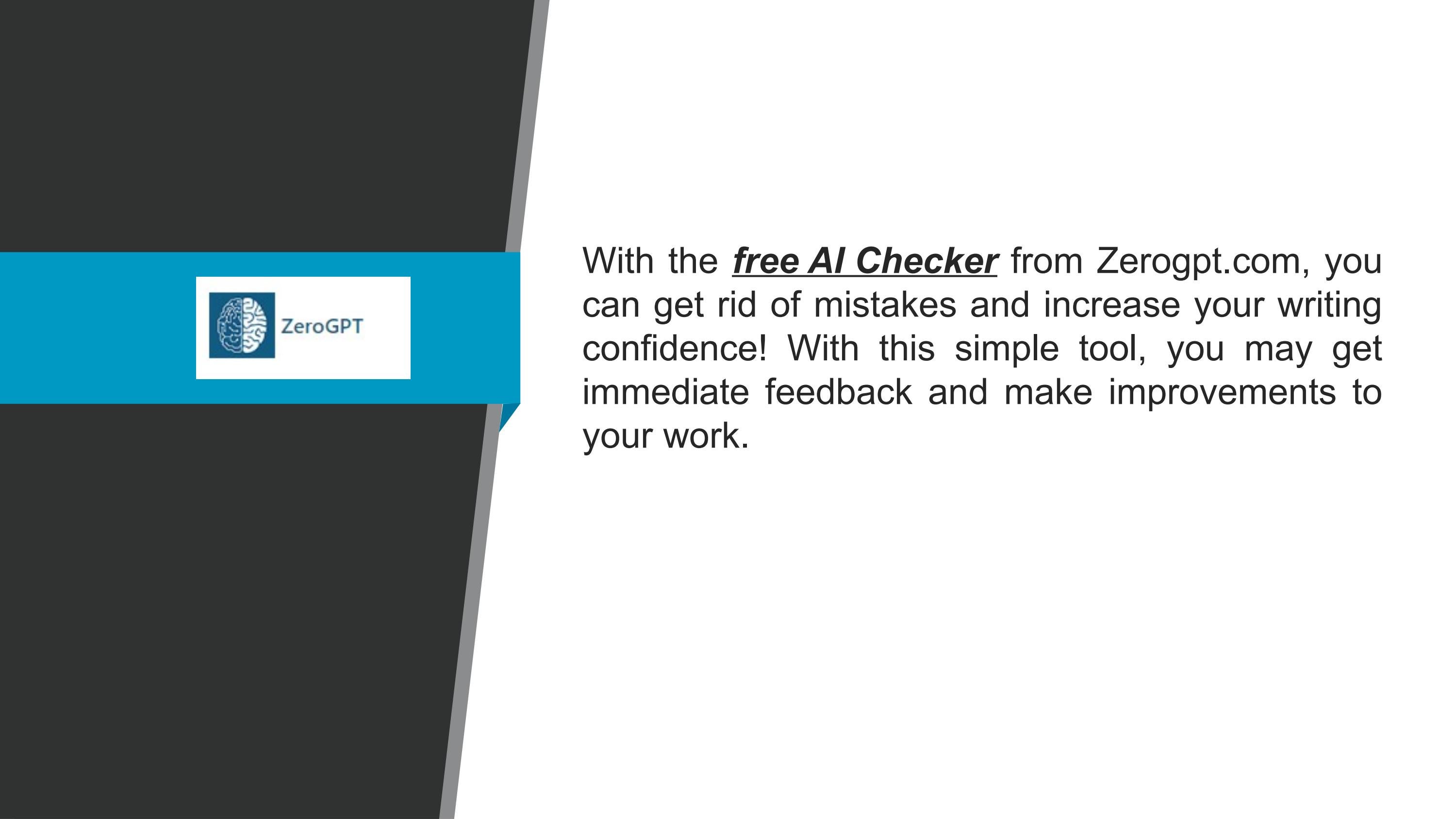 Free Ai Checker | Zerogpt.com by Zero Gpt - Issuu
