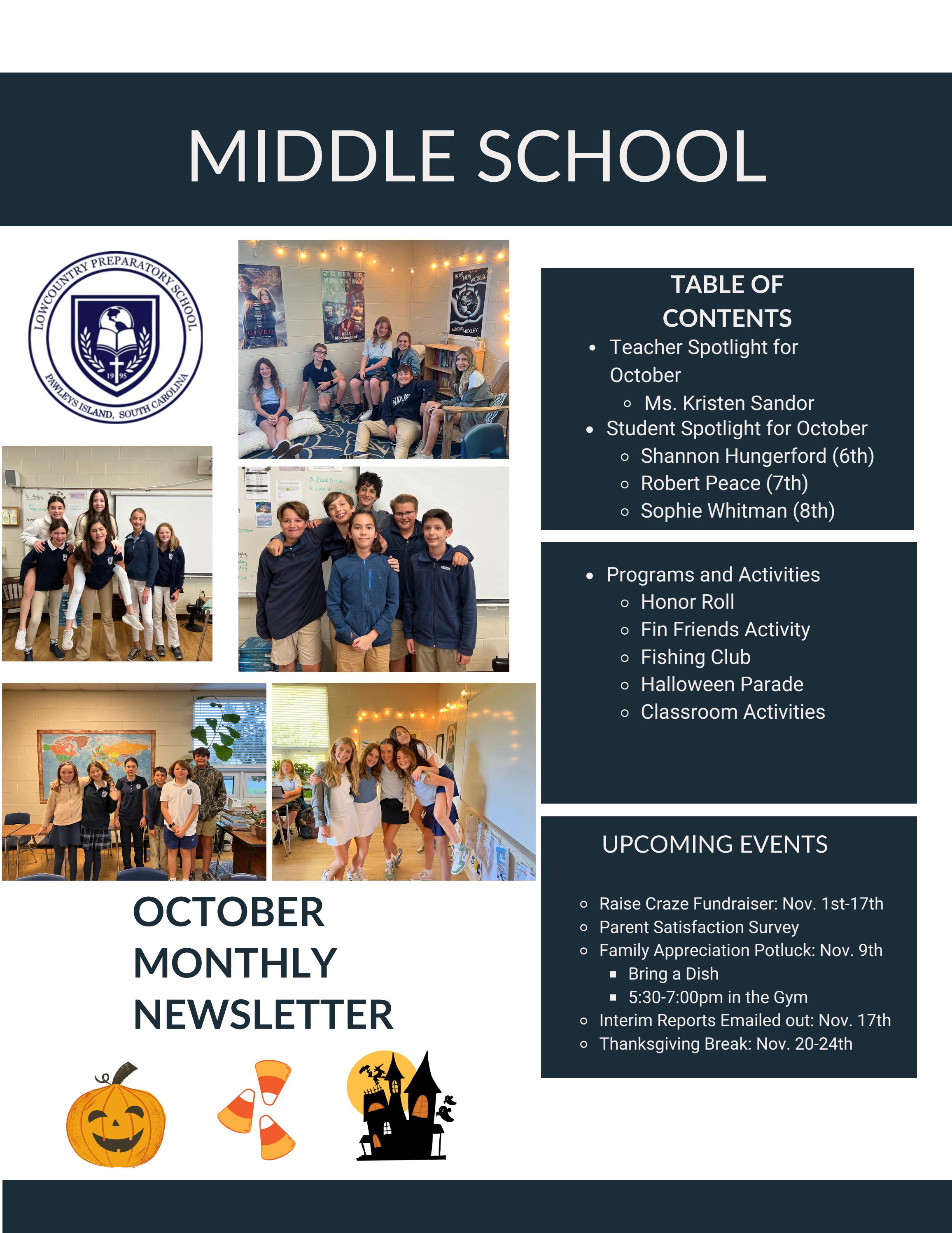 LPS Middle School Newsletter - November 2023 by Lowcountry Preparatory ...