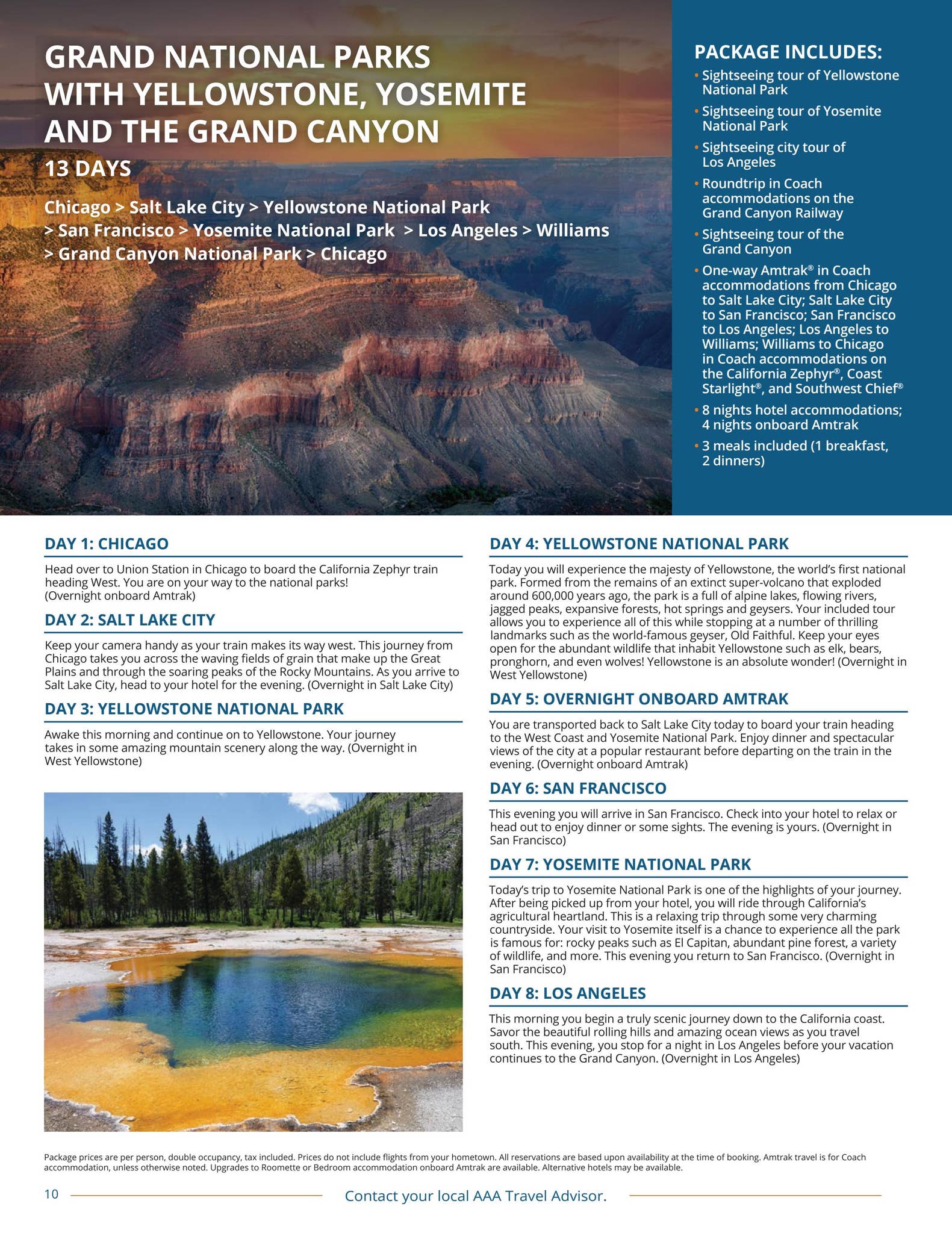 Amtrak Vacations National Parks Brochure with AAA by RailbookersGroup ...