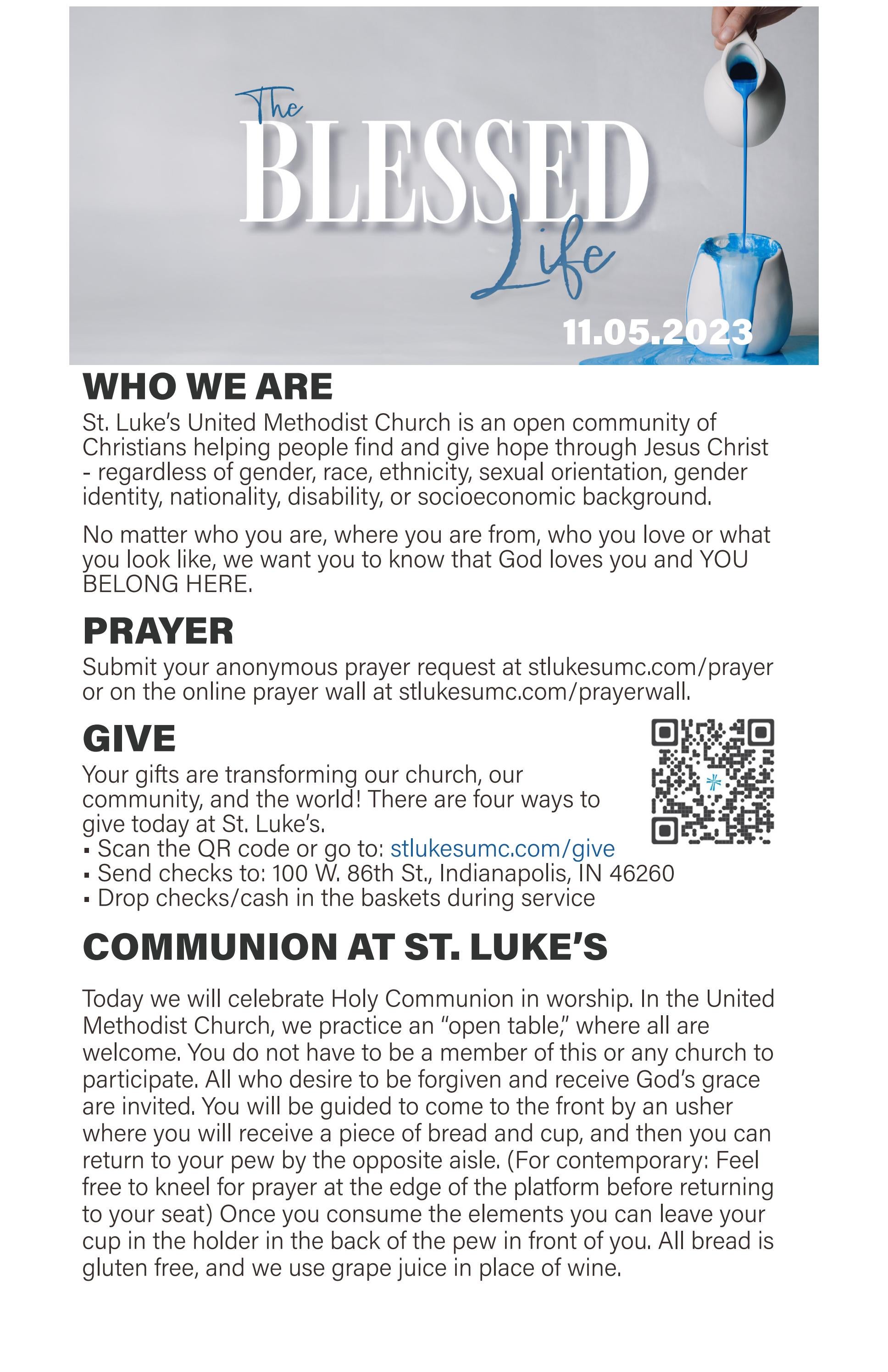 Bulletin 11/5/23 by St. Luke's UMC - Issuu