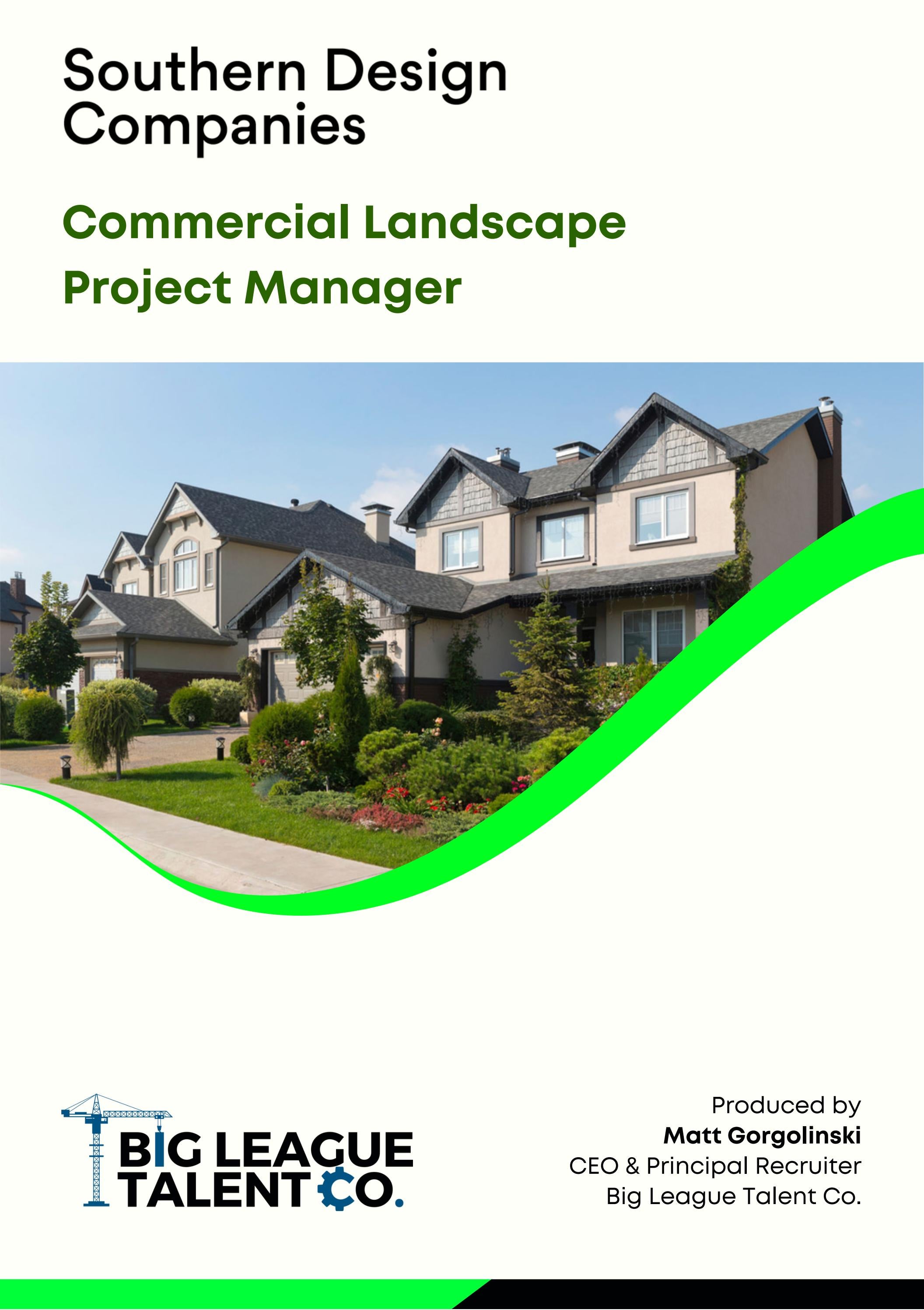 Commercial Landscape Project Manager Opportunity: An unparalleled ...