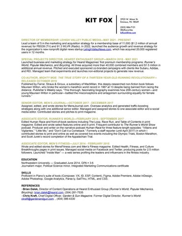 Kit Fox Resume by kitfoxwrites - Issuu