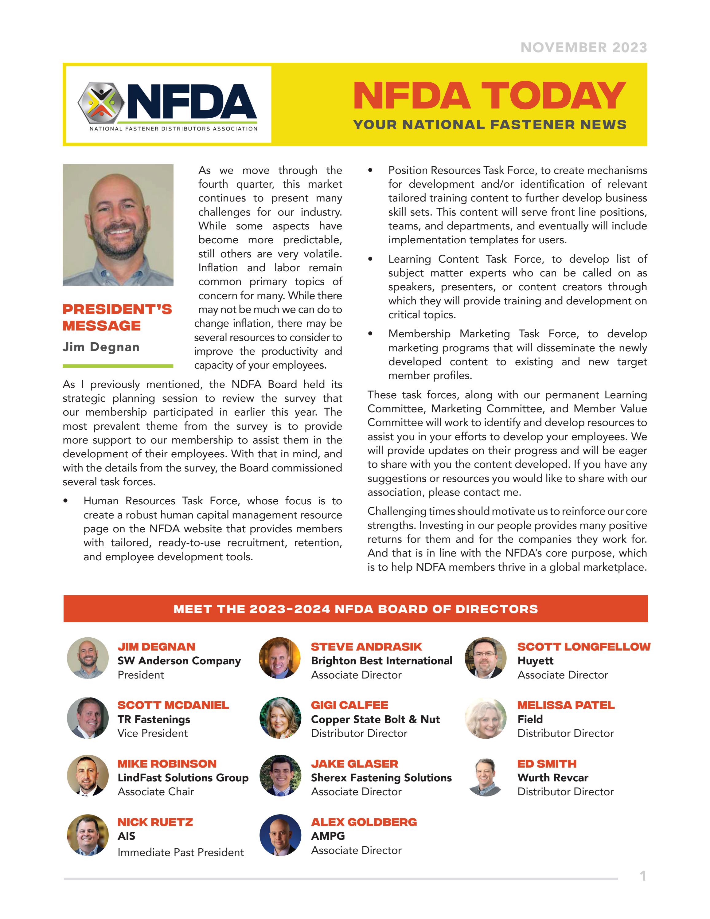 November 2023 NFDA Today by National Fastener Distributors Association ...