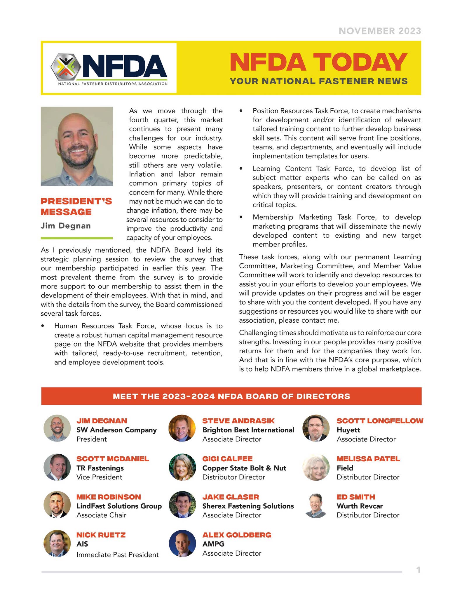 November 2023 NFDA Today by National Fastener Distributors Association - Issuu