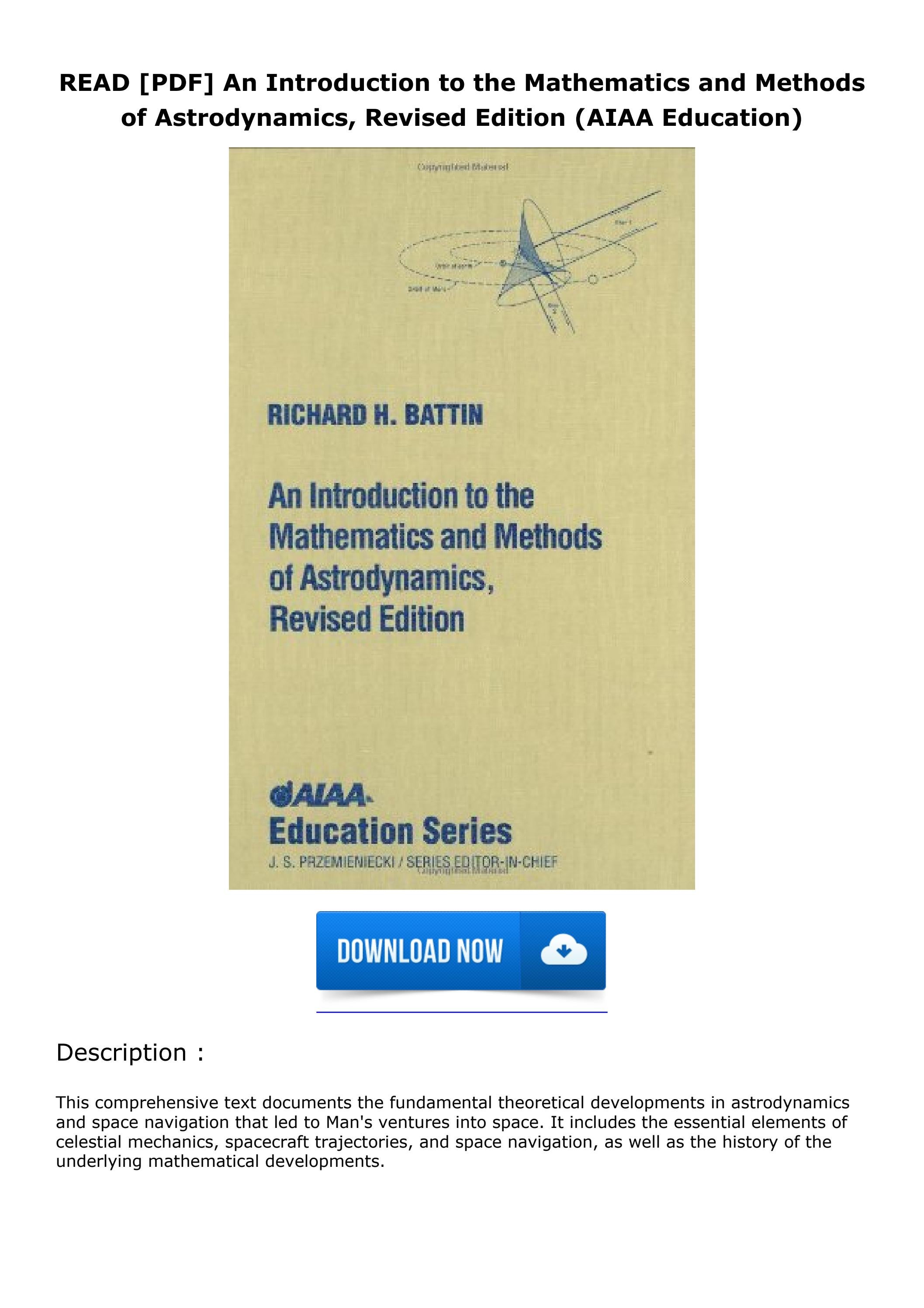 READ [PDF] An Introduction to the Mathematics and Methods of ...