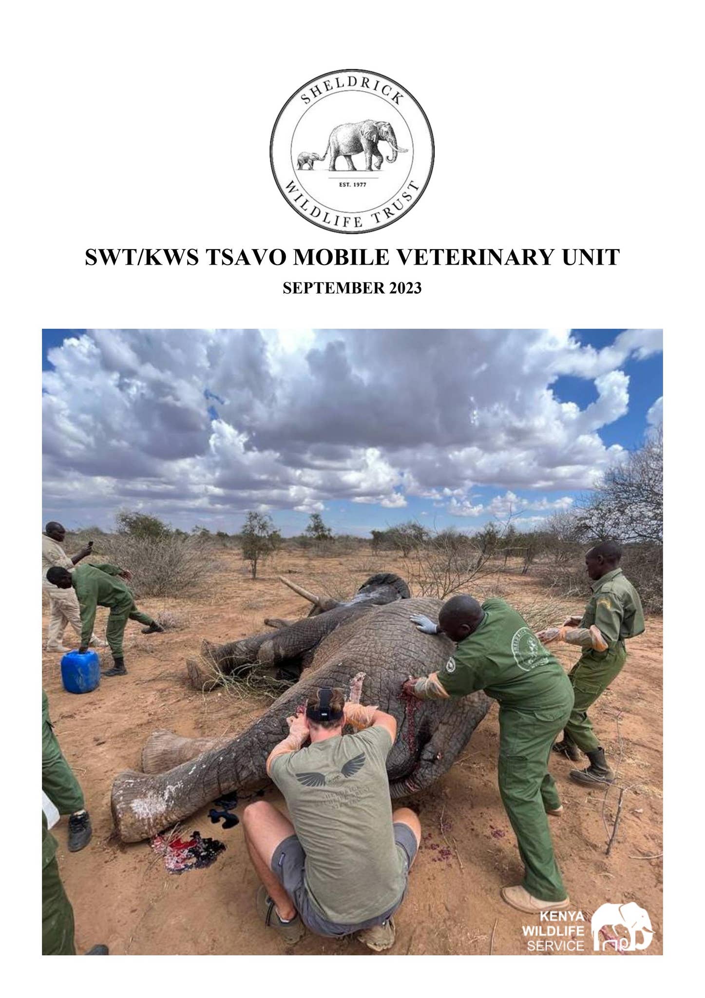 SWT/KWS Tsavo Mobile Veterinary Report for September 2023 by Sheldrick ...