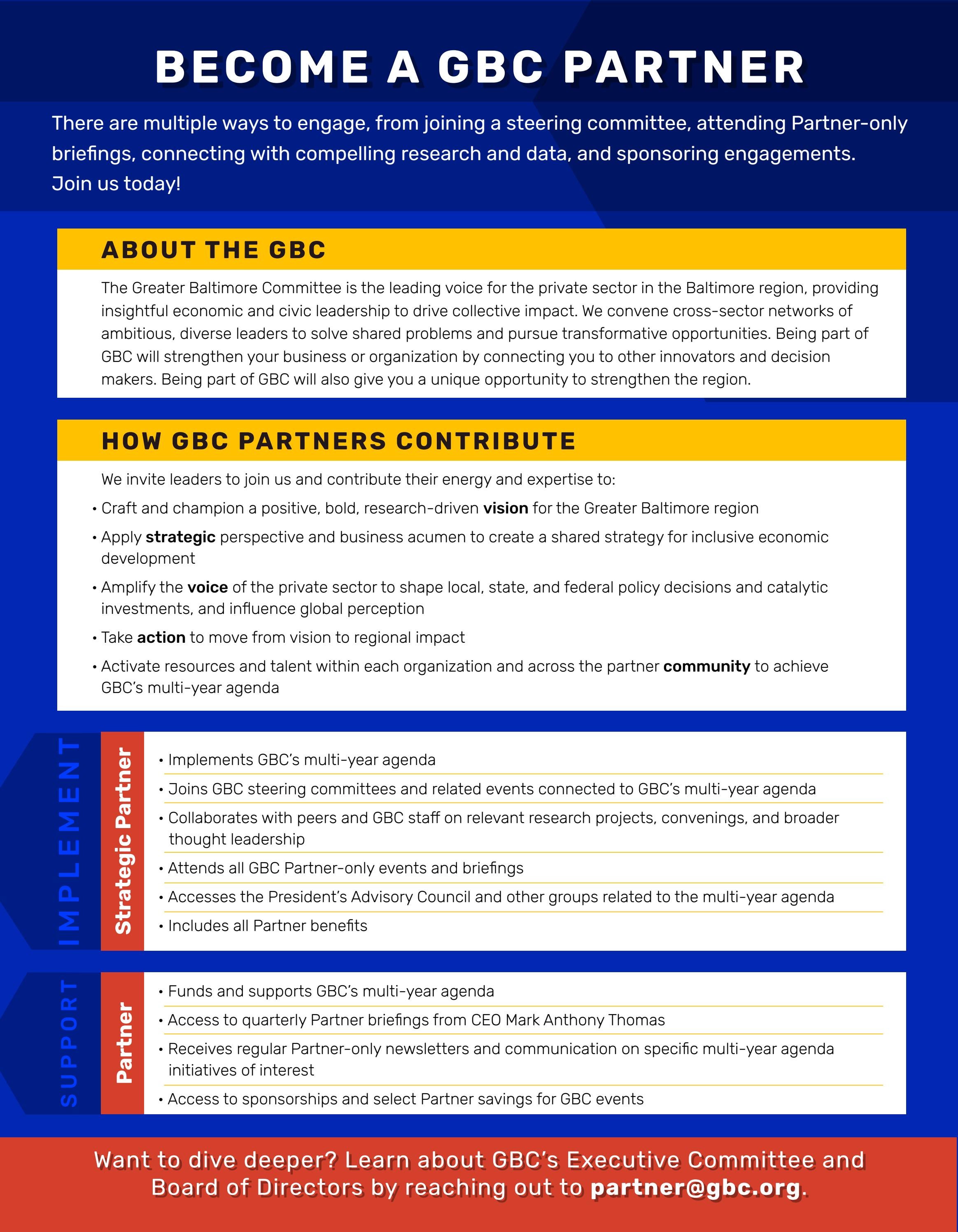 Prospective Partner Overview by greaterbaltimorecommittee - Issuu