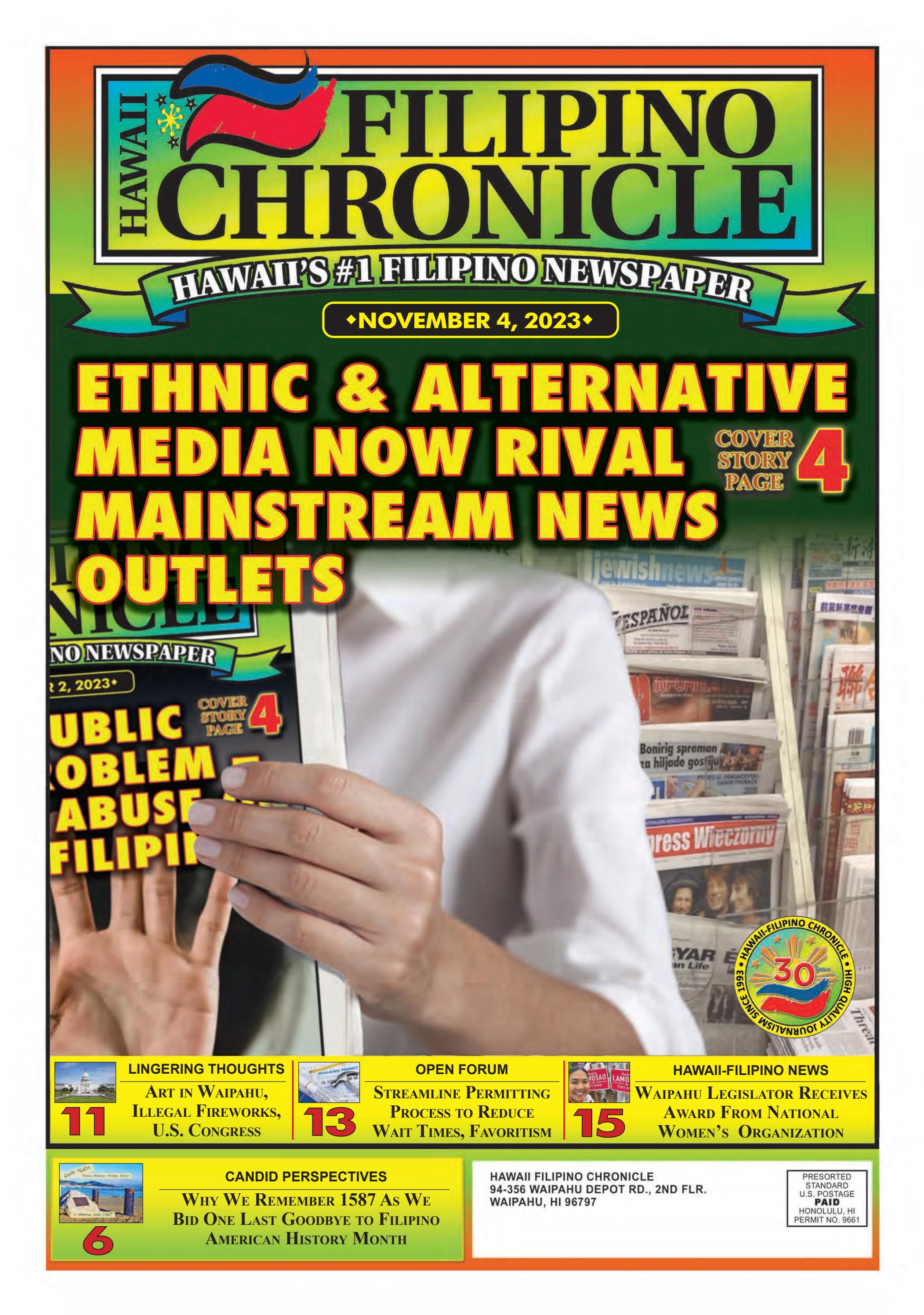 Hawaii Filipino Chronicle - November 4, 2023 by Hawaii Filipino ...