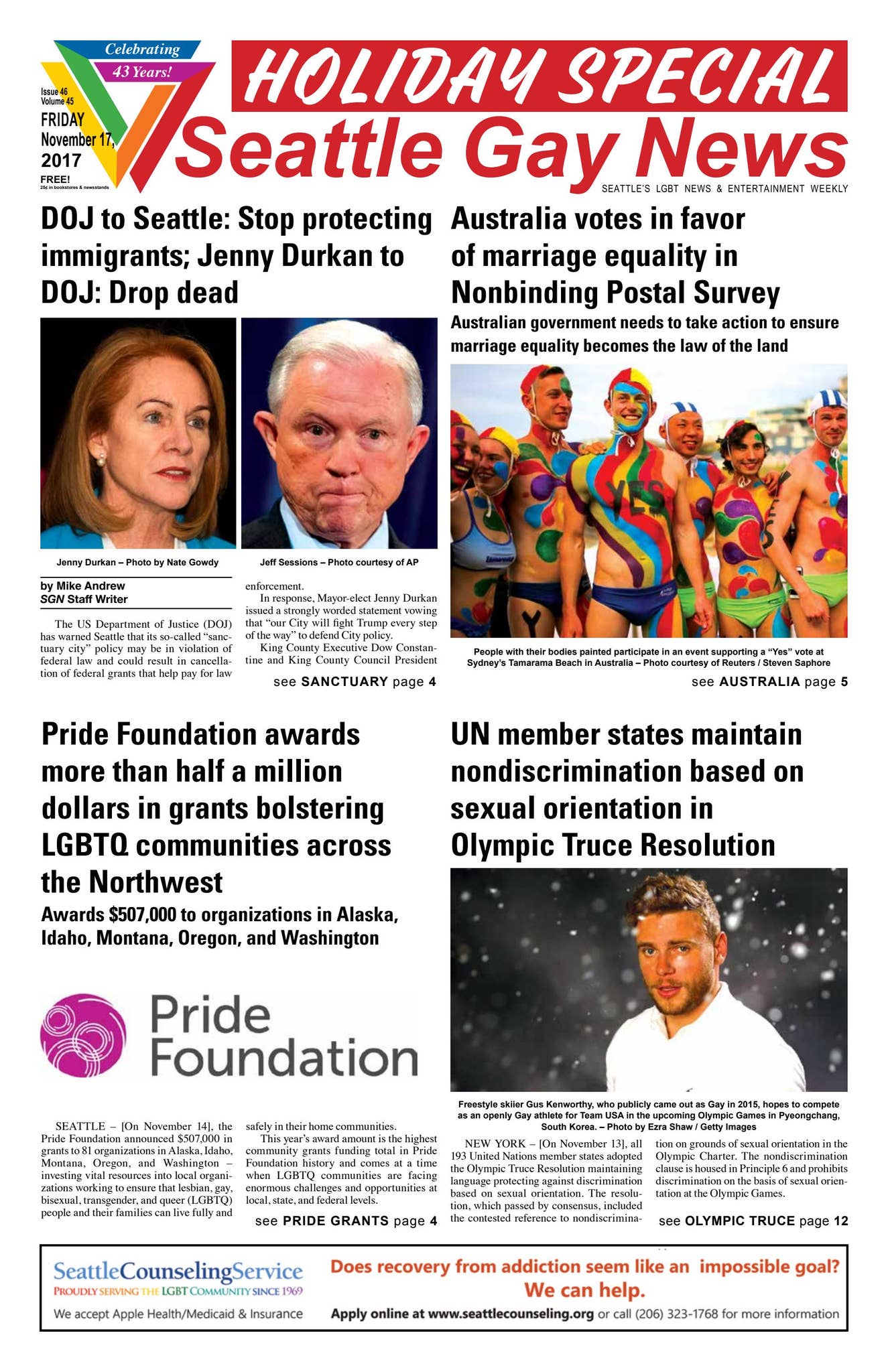 SGN November 17, 2017 - Section 1 by SGN (Seattle Gay News) Archives ...