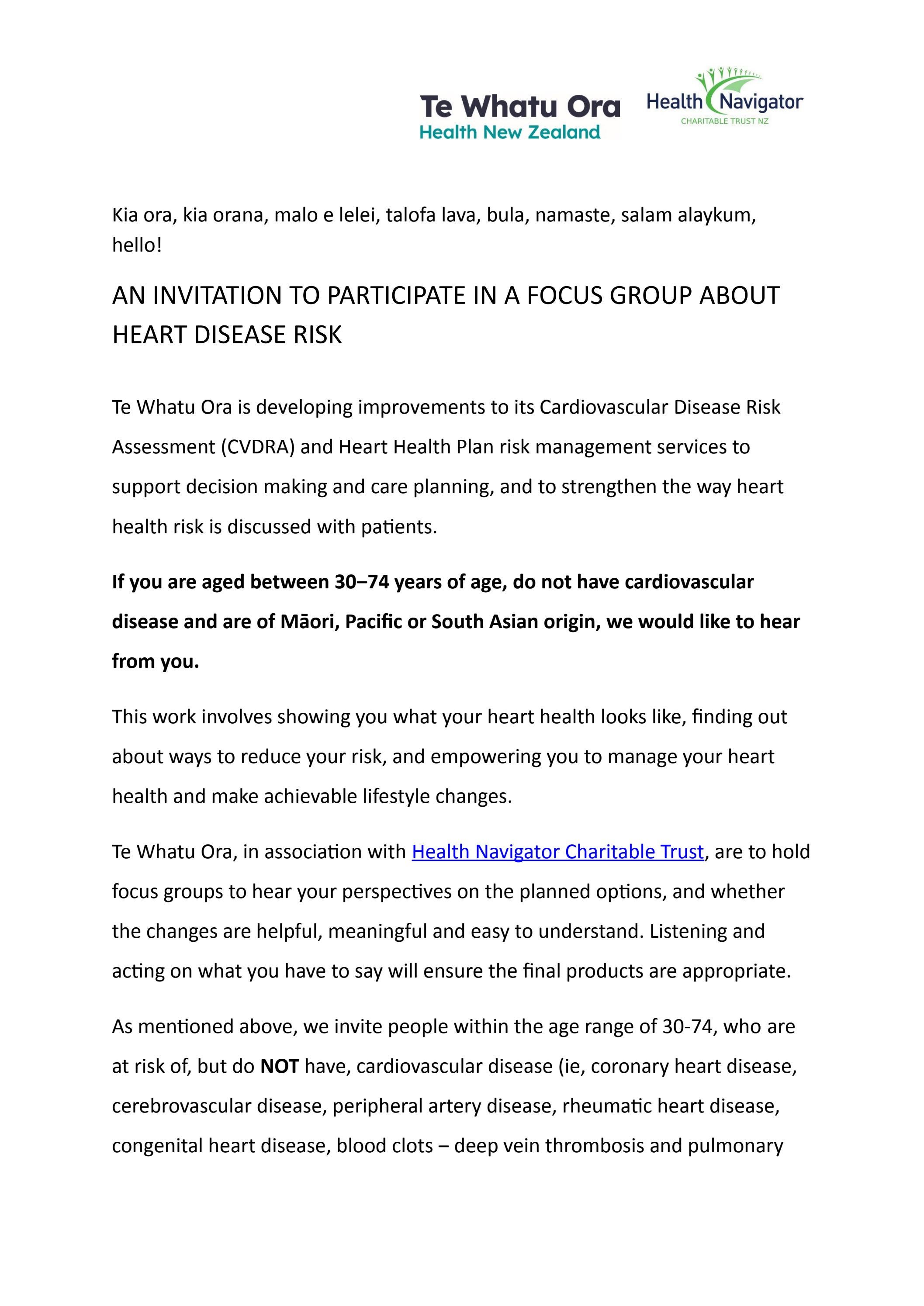 CVDRA Focus Group EOI 31 Oct by WBOP PHO - Issuu